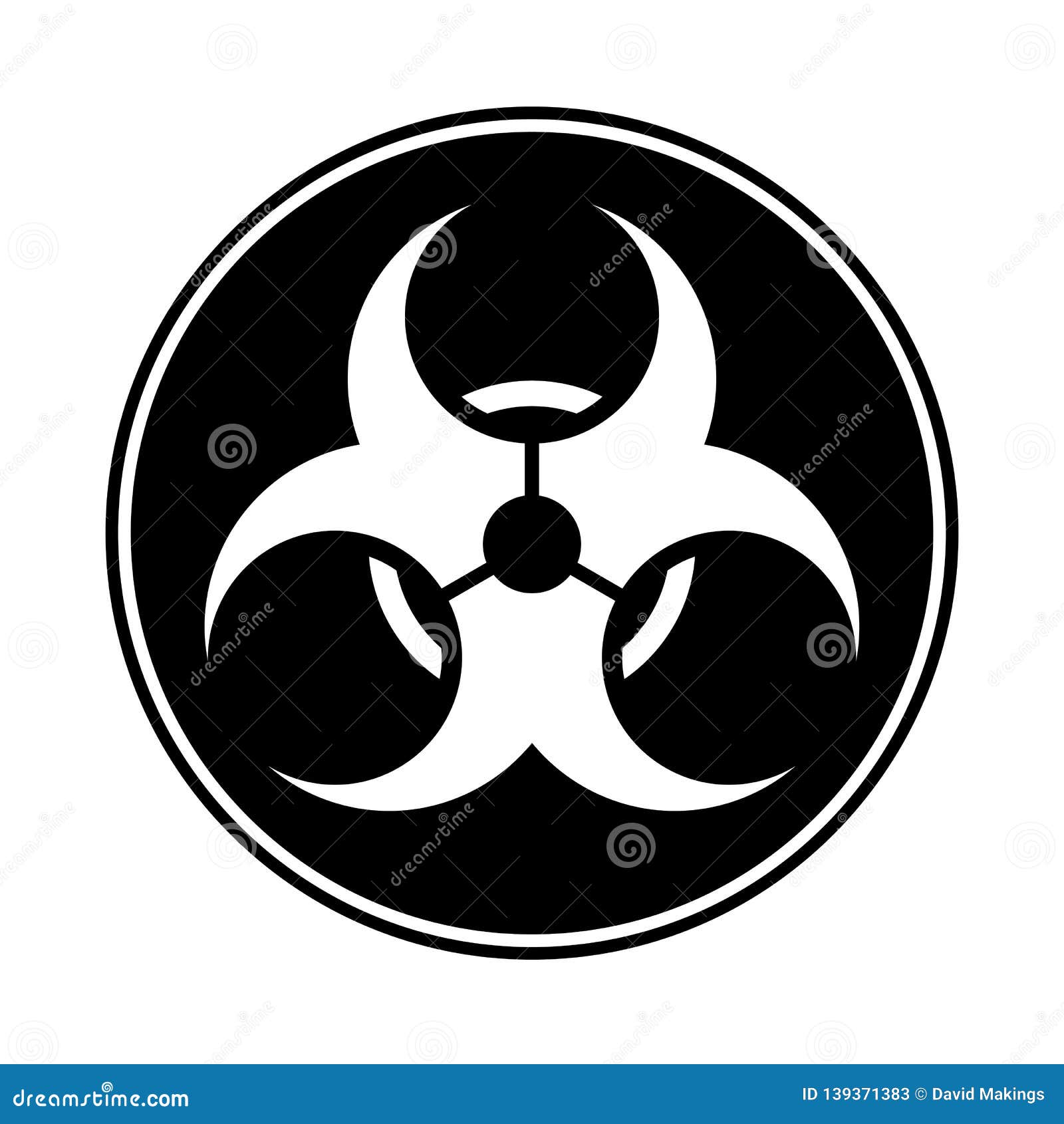 Biohazard Circle Symbol stock illustration. Illustration of problem ...