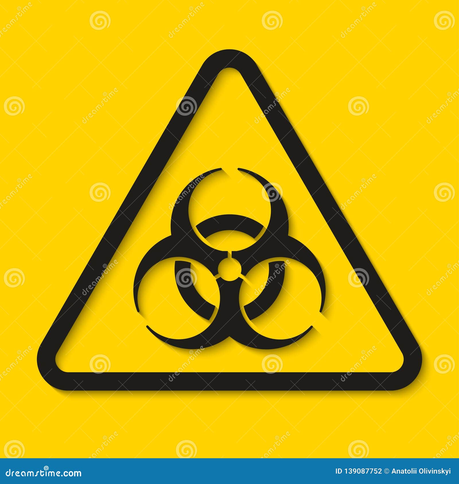 Biohazard Dangerous Sign On Green Slime Background. Toxic Waste Vector ...