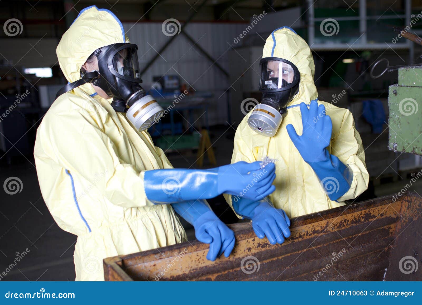 Biohazard Experts Disposing Infested Material Stock Image - Image of ...