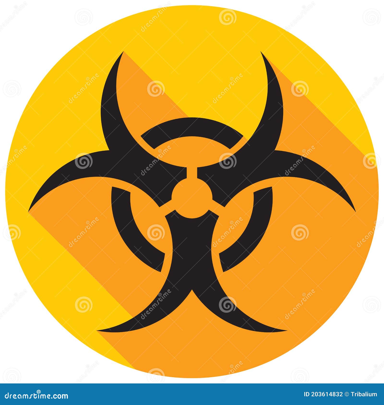 Biohazard Flat Icon Vector Illustration Stock Vector - Illustration of ...