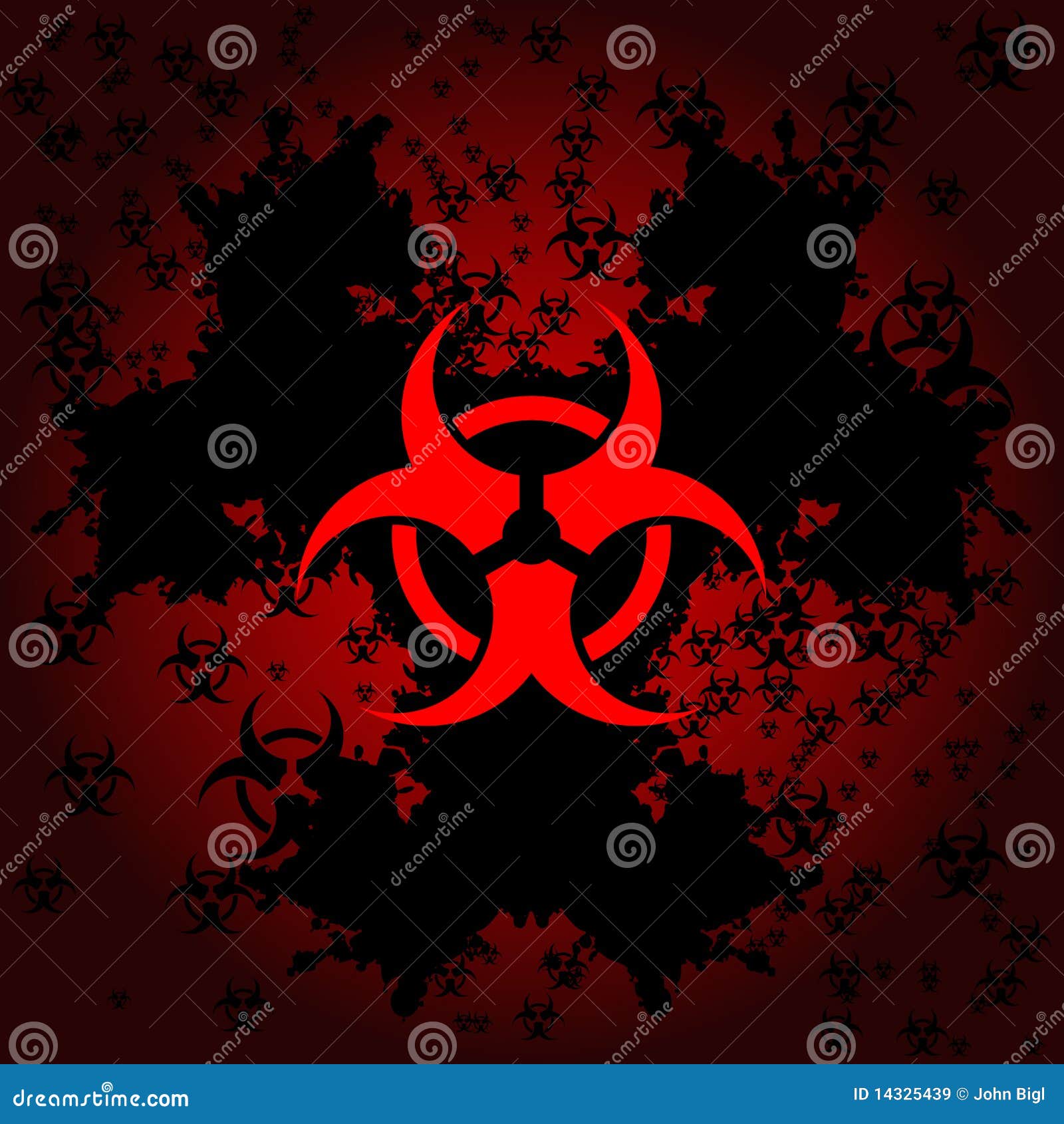 Red Biohazard Background Cartoon Vector | CartoonDealer.com #13268783