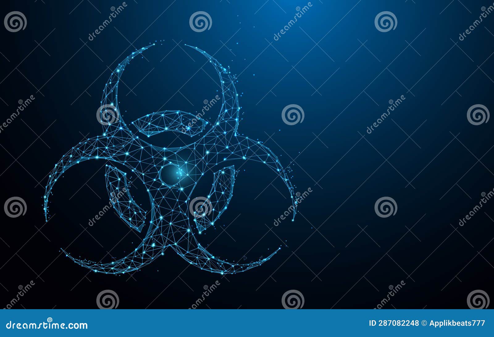 Biohazard Icon Form Lines, Triangles and Particle Style Design ...