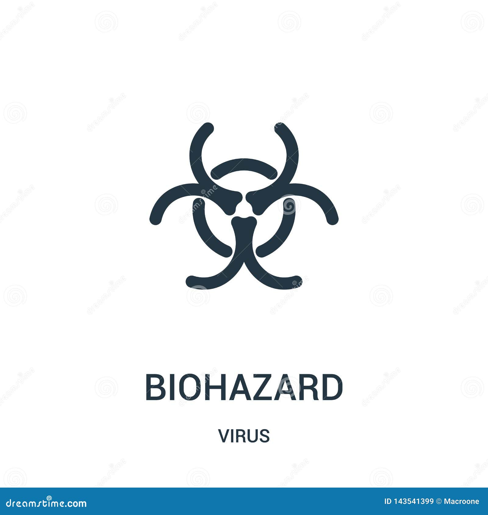 Biohazard Icon Vector from Virus Collection. Thin Line Biohazard ...