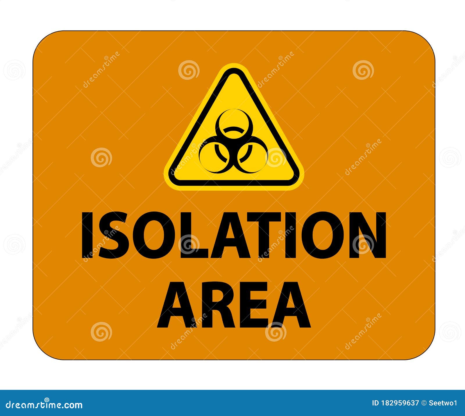 Biohazard Isolation Area Sign on White Background,Vector Illustration ...