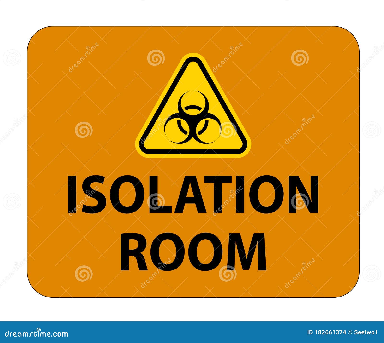 Biohazard Isolation Room Sign on White Background,Vector Illustration ...