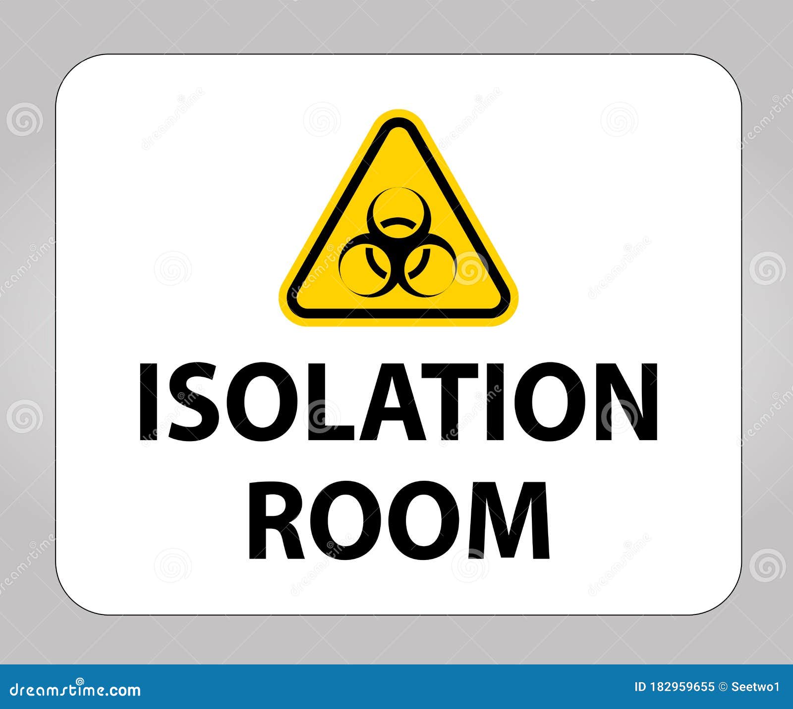 Biohazard Isolation Room Sign on White Background,Vector Illustration ...