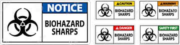 Biohazard Label, Biohazard Sharps Stock Vector - Illustration of ...
