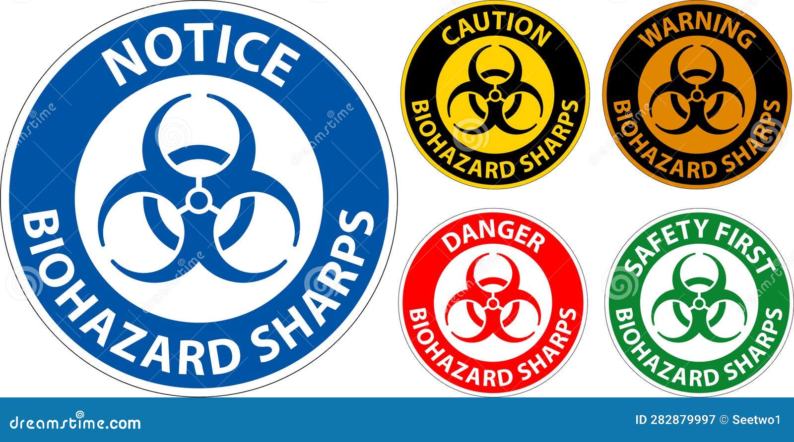 Biohazard Label, Biohazard Sharps Stock Vector - Illustration of danger ...
