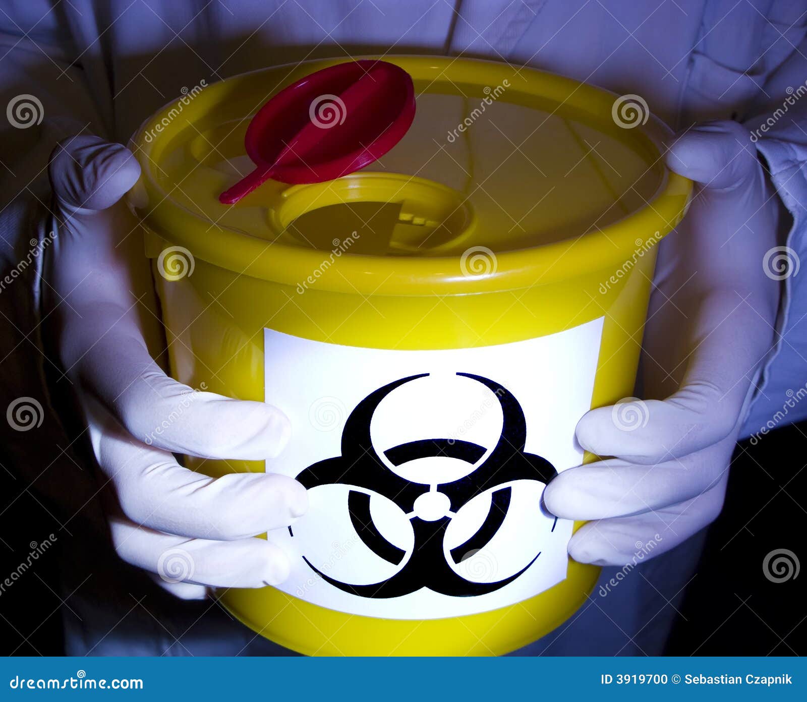 Biohazard in laboratory stock photo. Image of glove, spot - 3919700