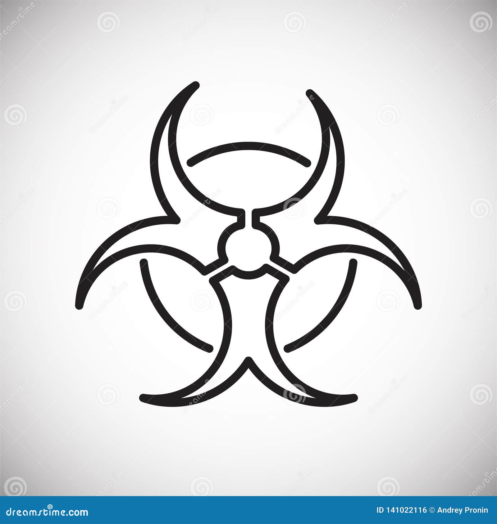 Biohazard Line Icon on Background for Graphic and Web Design. Simple ...