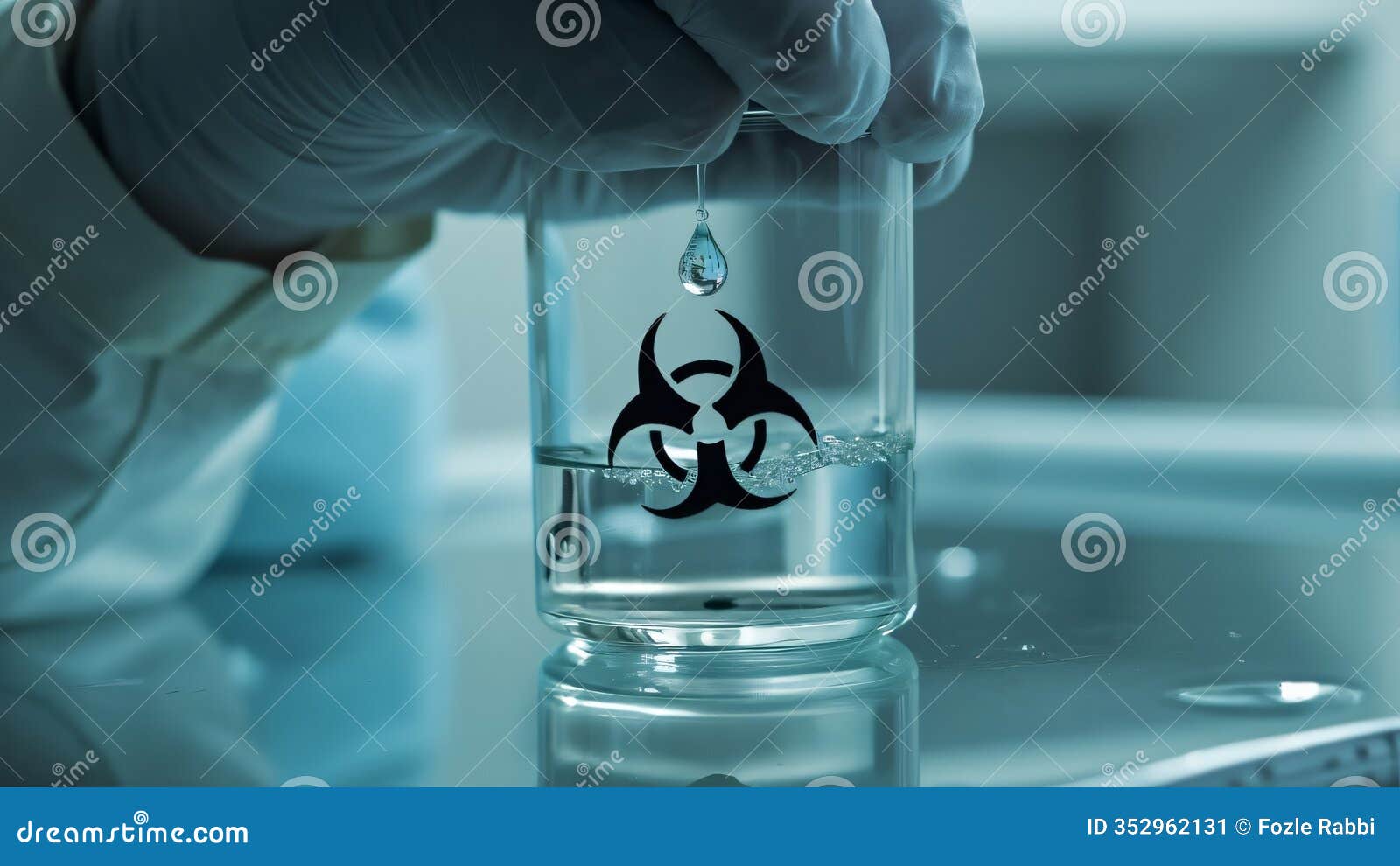 Biohazard Liquid Sample Analysis, Gloved Hand Good Resolution Stock ...