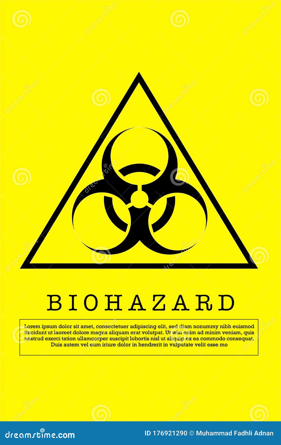 BIOHAZARD Logo or Icon on Yellow Background Stock Vector - Illustration ...
