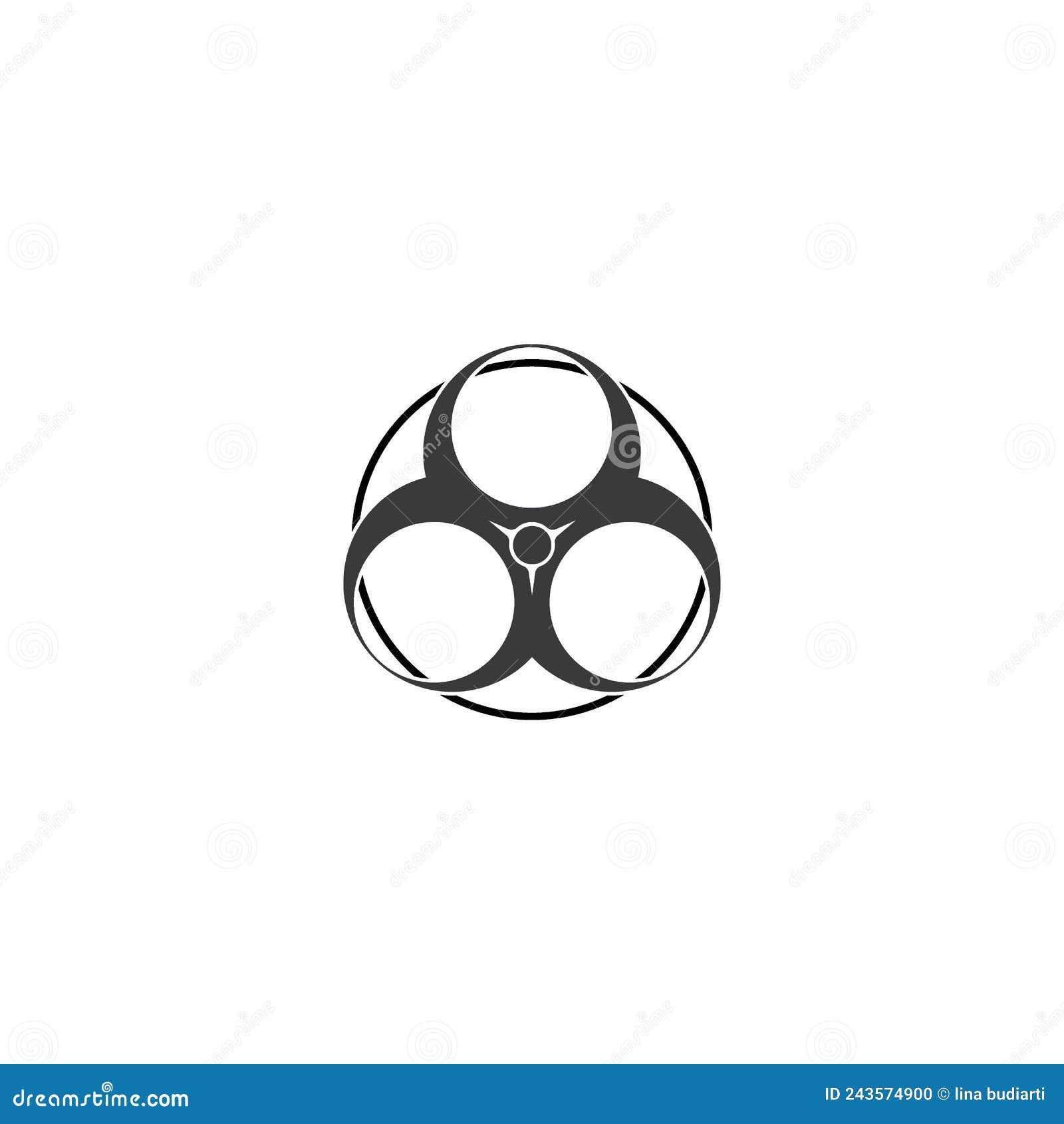 Biohazard logo stock vector. Illustration of danger - 243574900