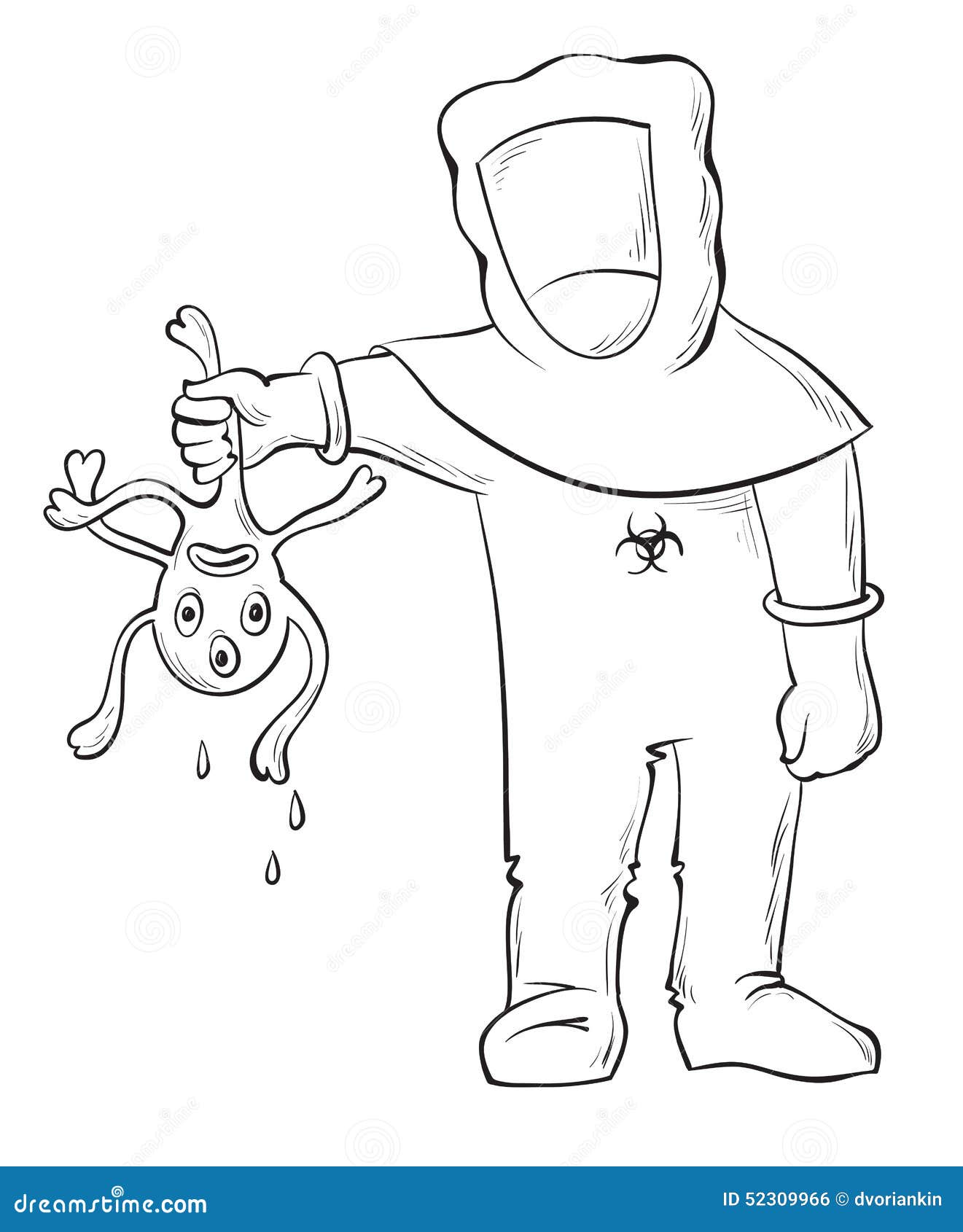 Biohazard stock vector. Illustration of illness, outline - 52309966