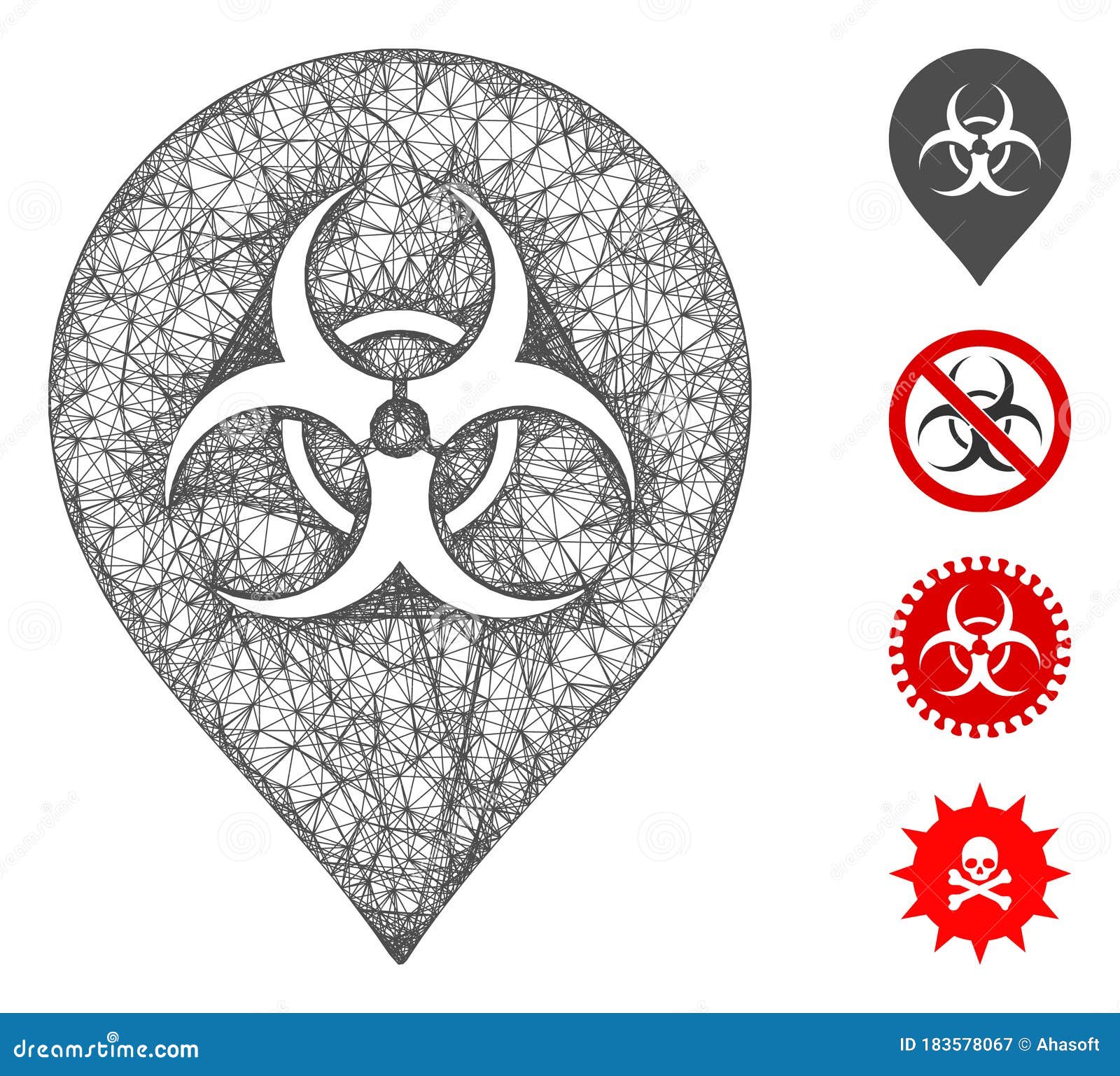 Biohazard Marker Web Vector Mesh Illustration Stock Illustration ...