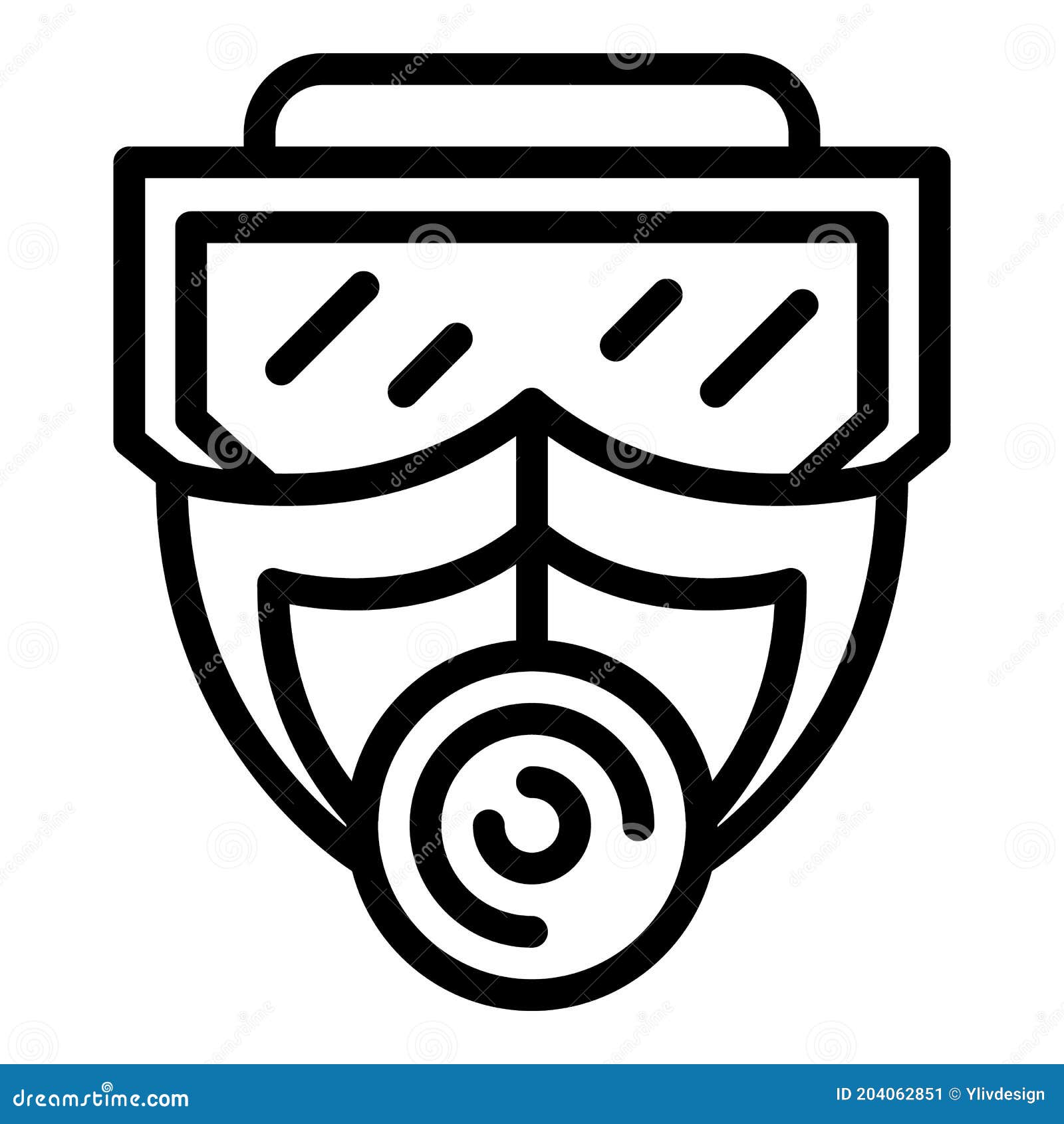 Biohazard Mask Icon, Outline Style Stock Vector - Illustration of ...