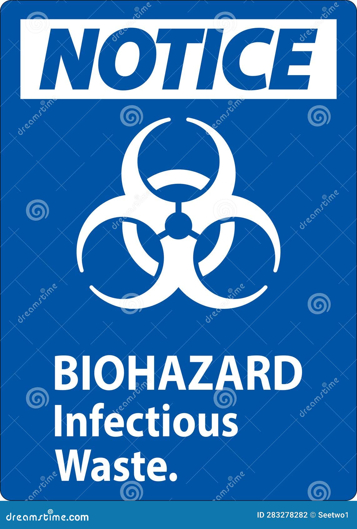 Biohazard Notice Label Biohazard Infectious Waste Stock Vector ...
