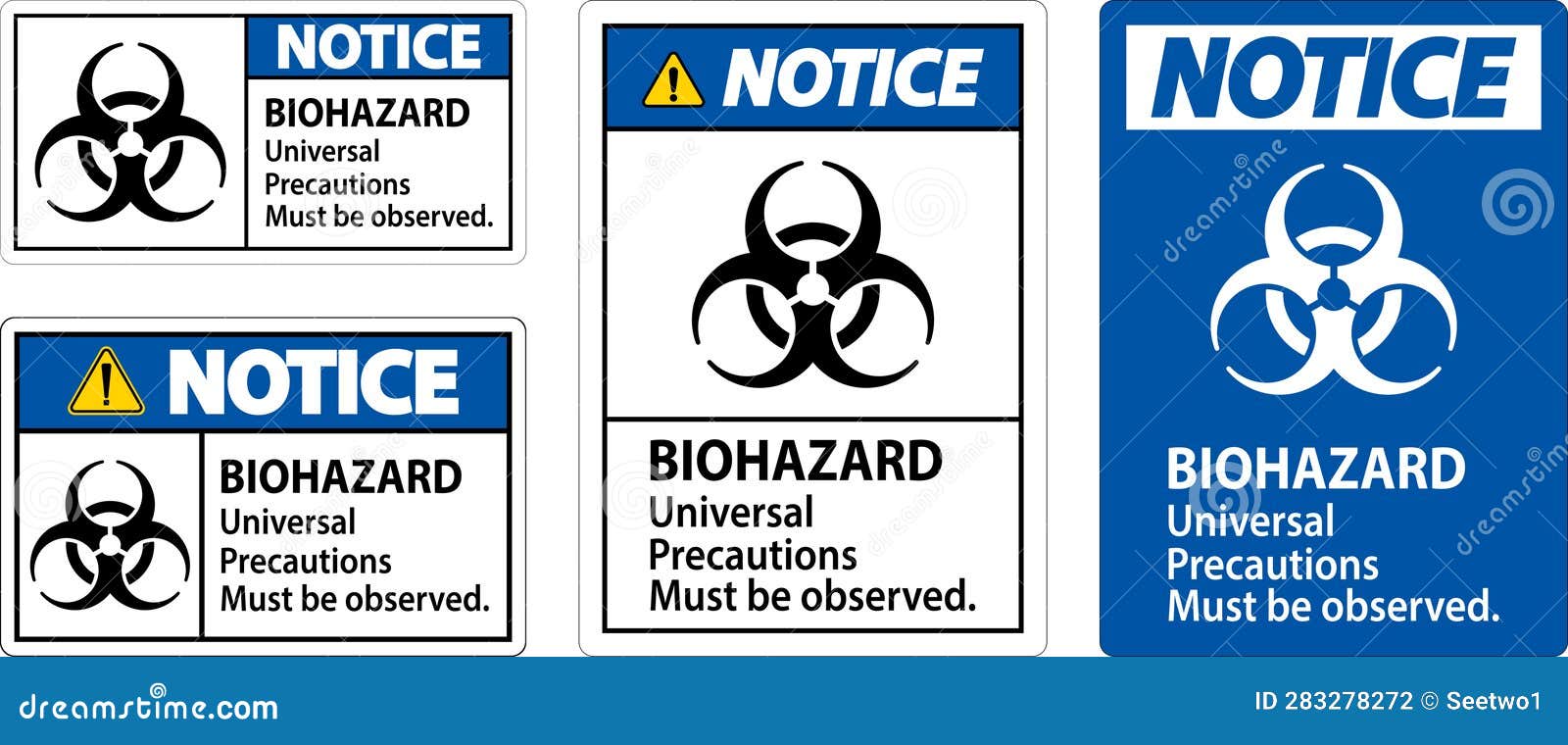 Biohazard Notice Label Biohazard Universal Precautions Must Be Observed ...
