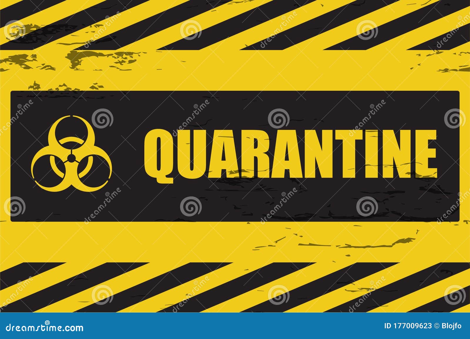 Biohazard quarantine sign stock vector. Illustration of alert - 177009623