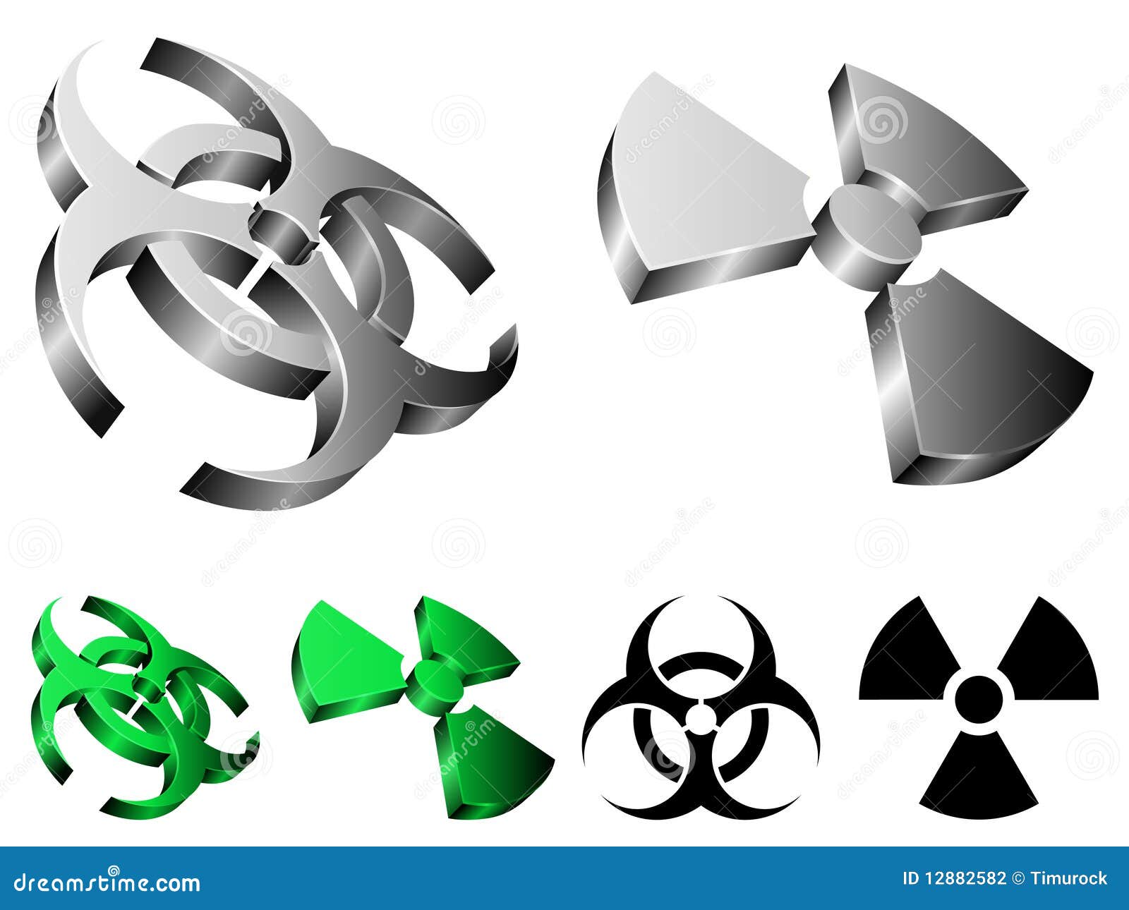 Biohazard and Radiation Signs. Stock Vector - Illustration of death ...
