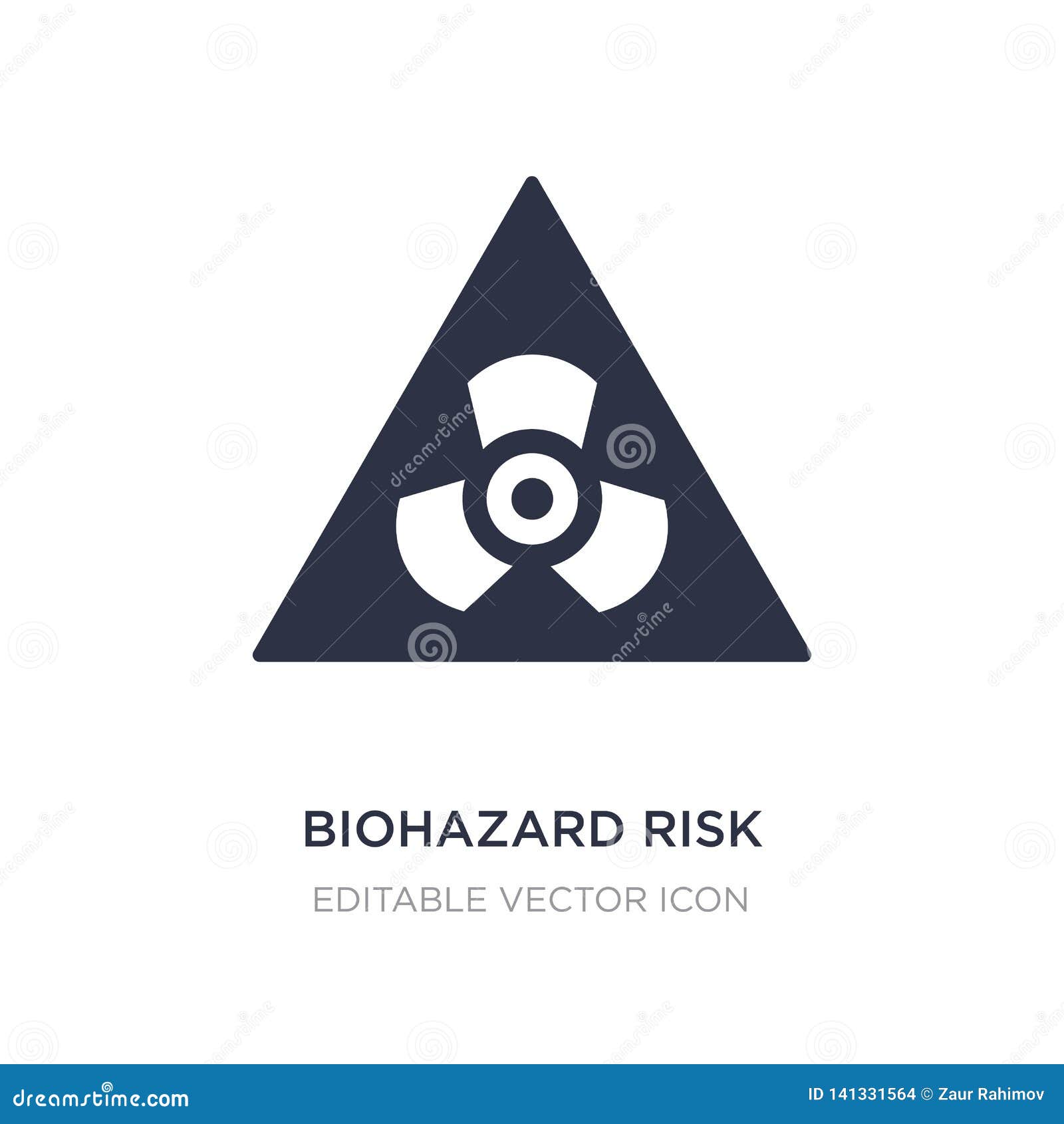 Biohazard Risk Triangular Icon on White Background. Simple Element ...