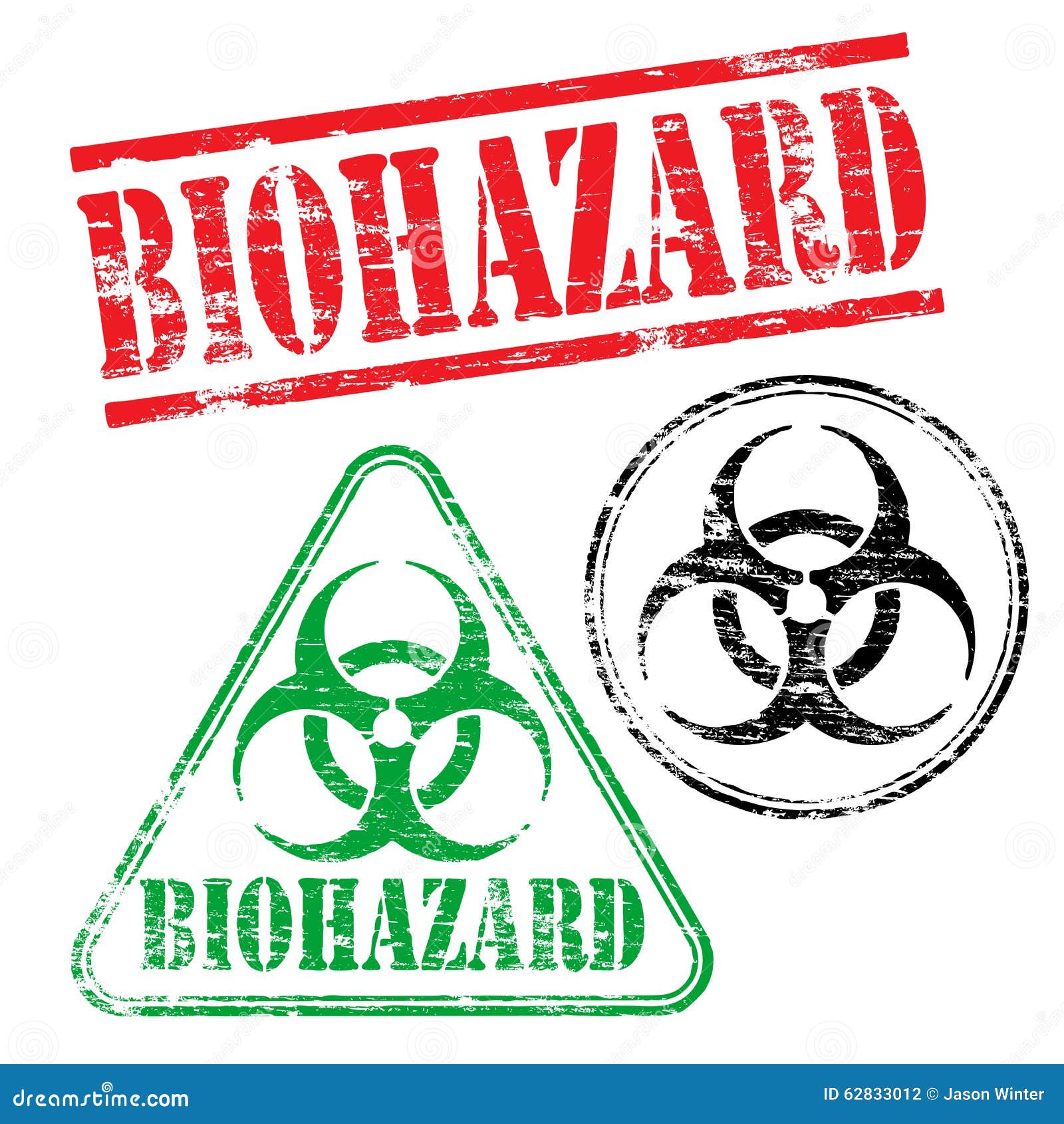 Biohazard Rubber Stamps stock vector. Illustration of dangerous - 62833012