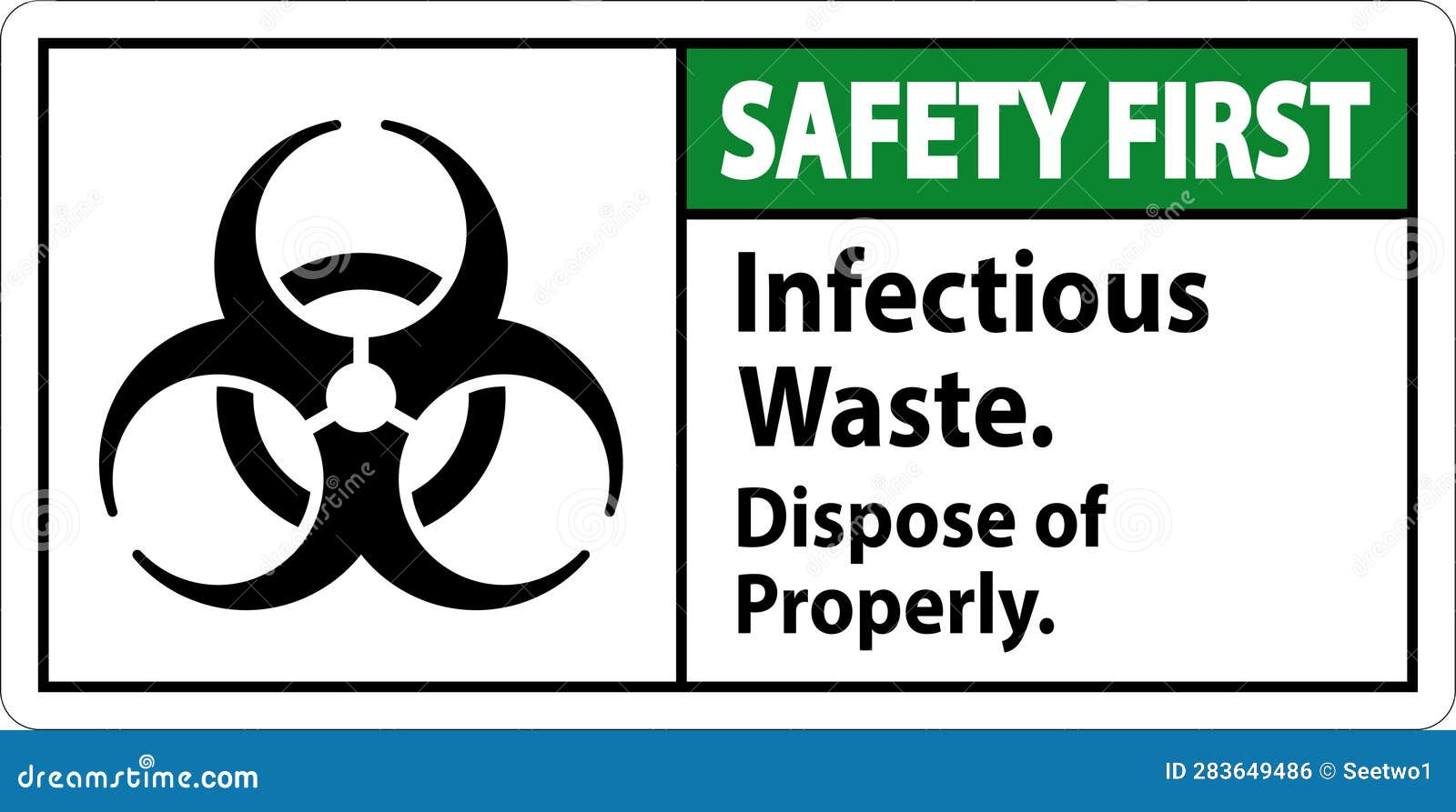Biohazard Safety First Label Infectious Waste, Dispose of Properly ...