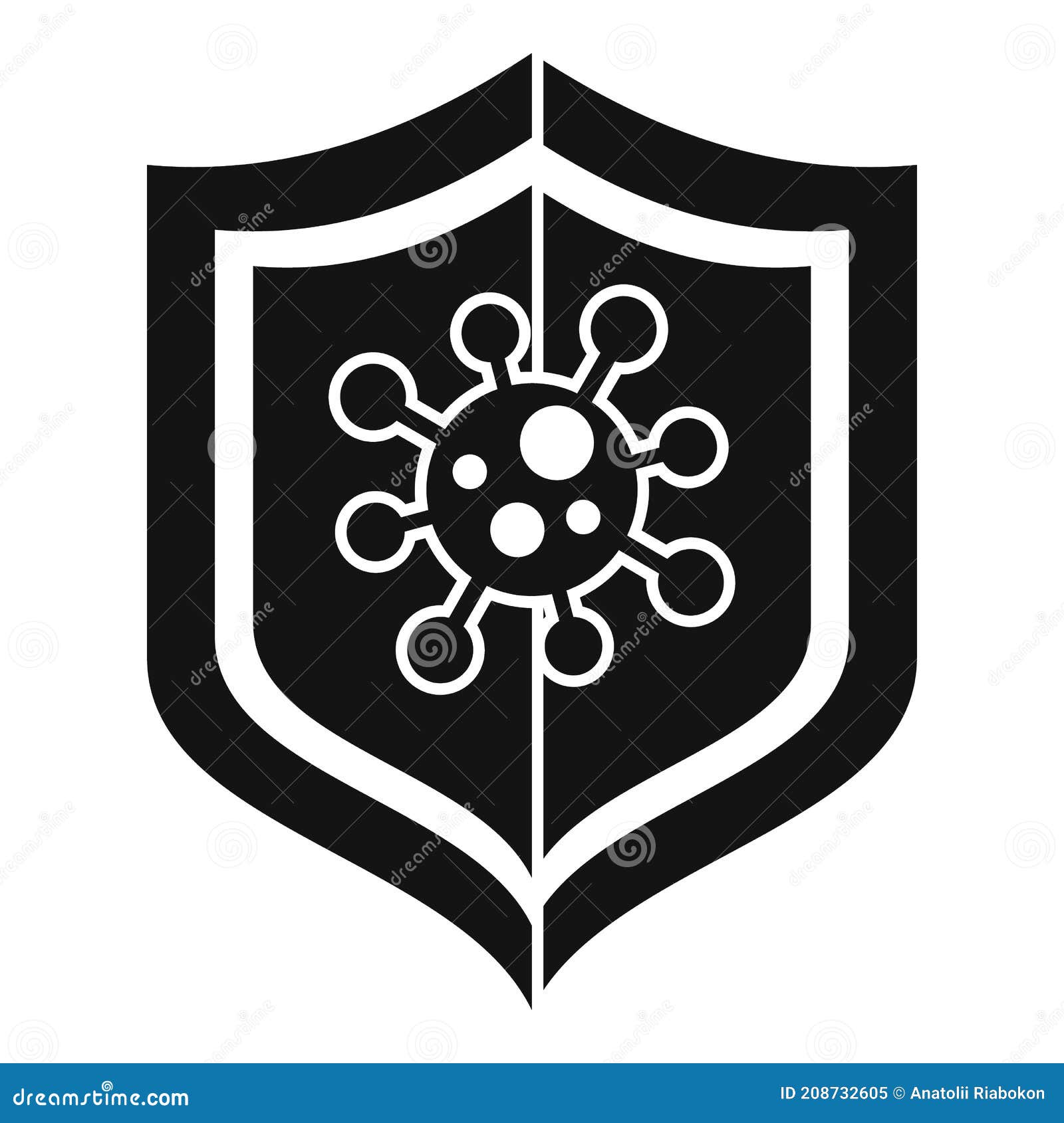 Biohazard Shield Icon, Simple Style Stock Vector - Illustration of ...