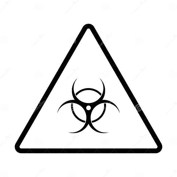 Biohazard Triangle Warning Sign Icon Vector Stock Vector - Illustration ...
