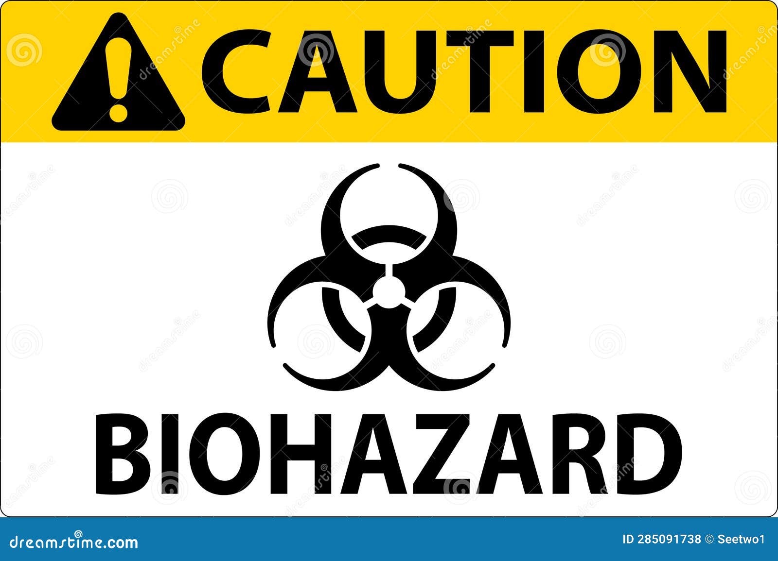 Biohazard Sign, Caution Biohazard Sign Stock Vector - Illustration of ...