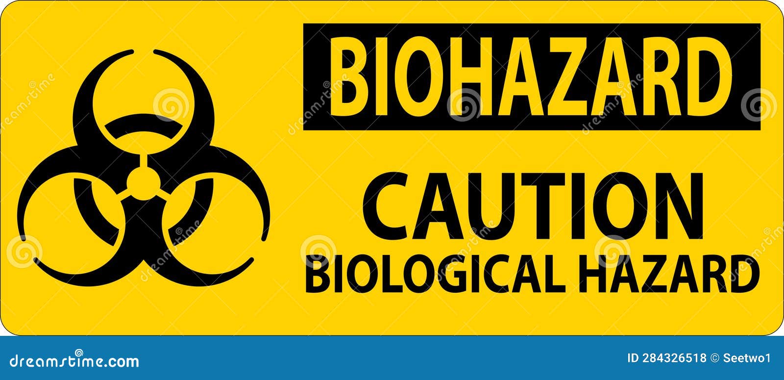 Biohazard Sign Biohazard Caution Biological Hazard Stock Vector ...