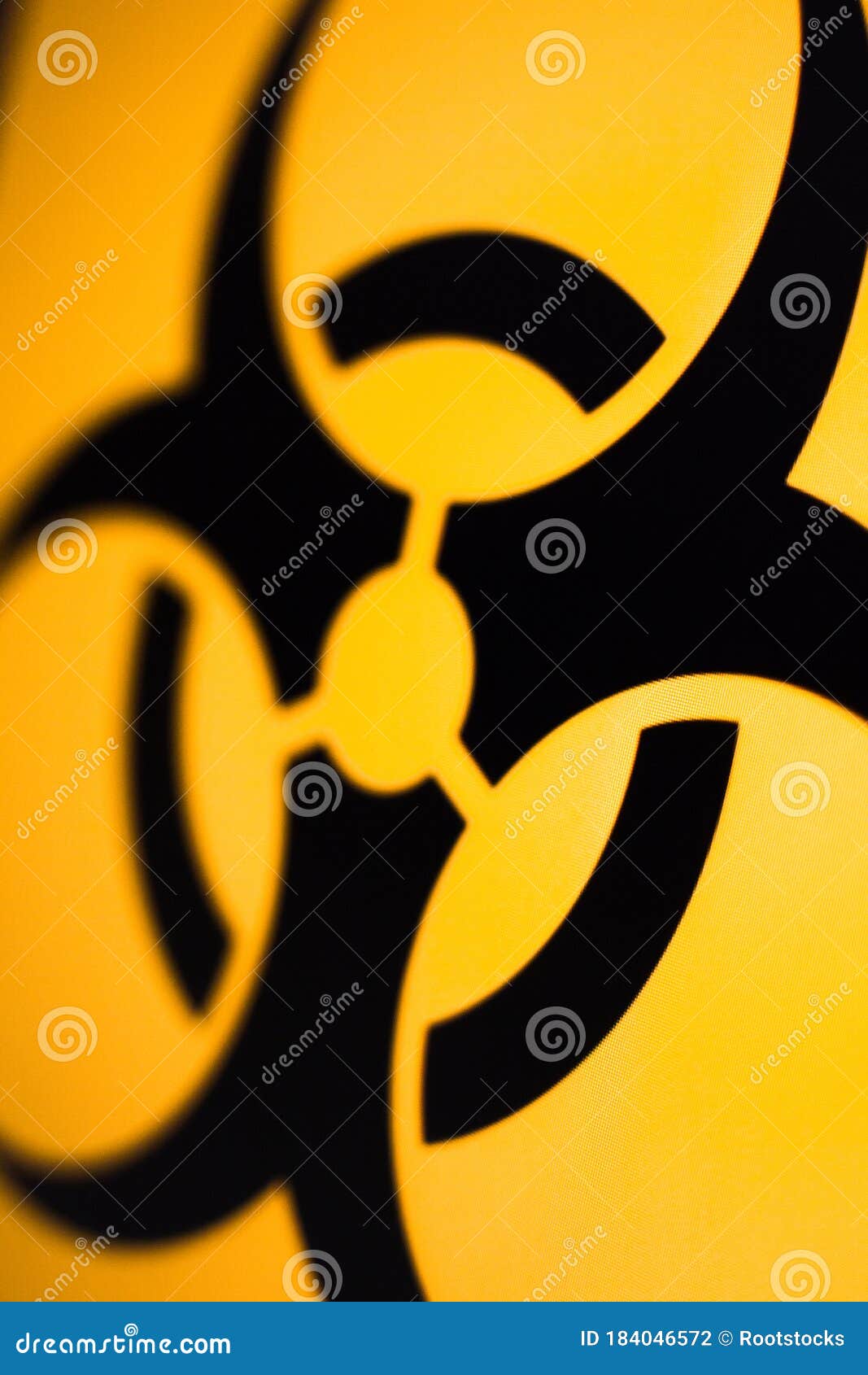 Biohazard Sign on the Digital Screen Stock Photo - Image of computer ...
