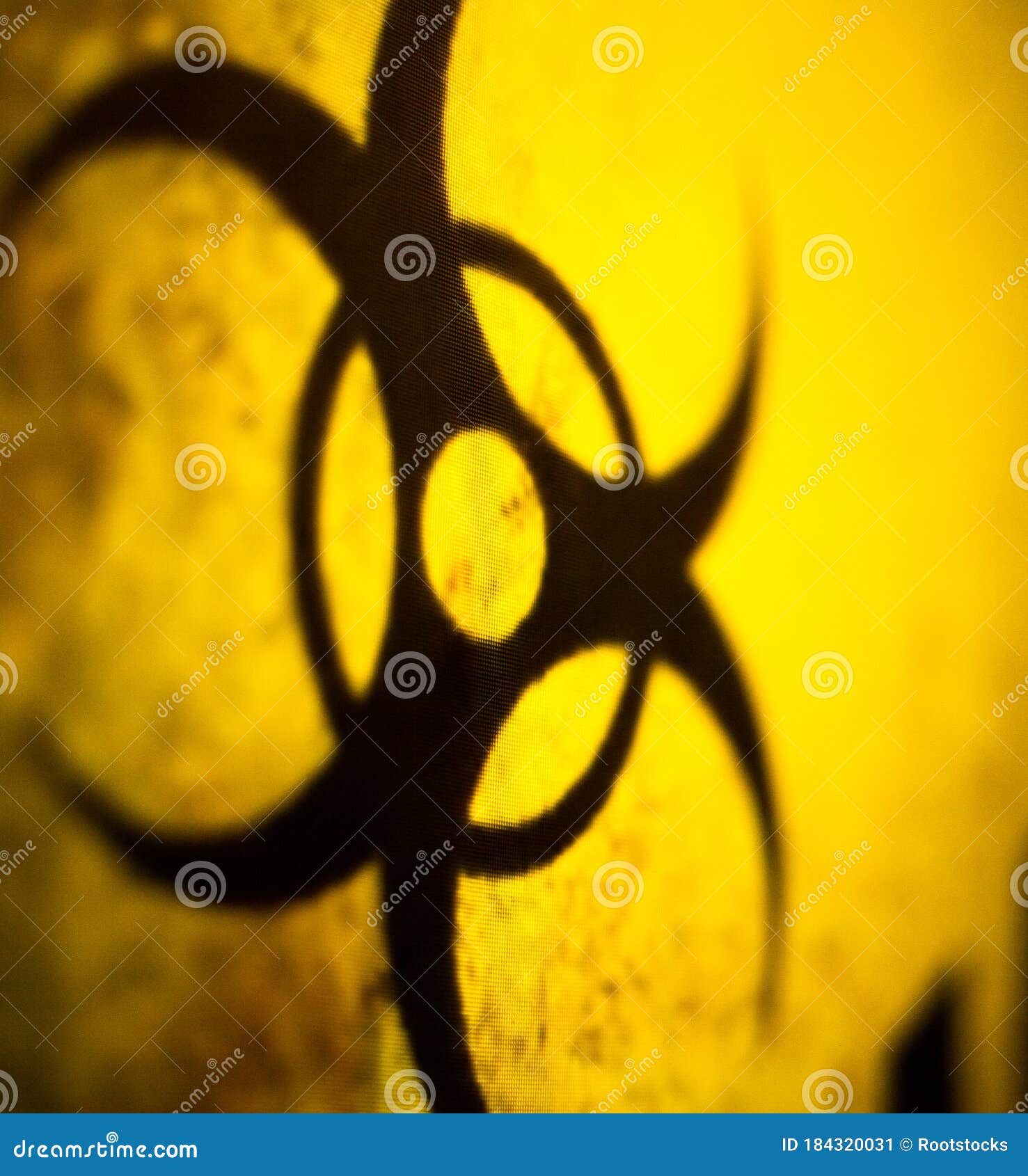 Biohazard Sign on the Digital Screen Stock Image - Image of deformed ...