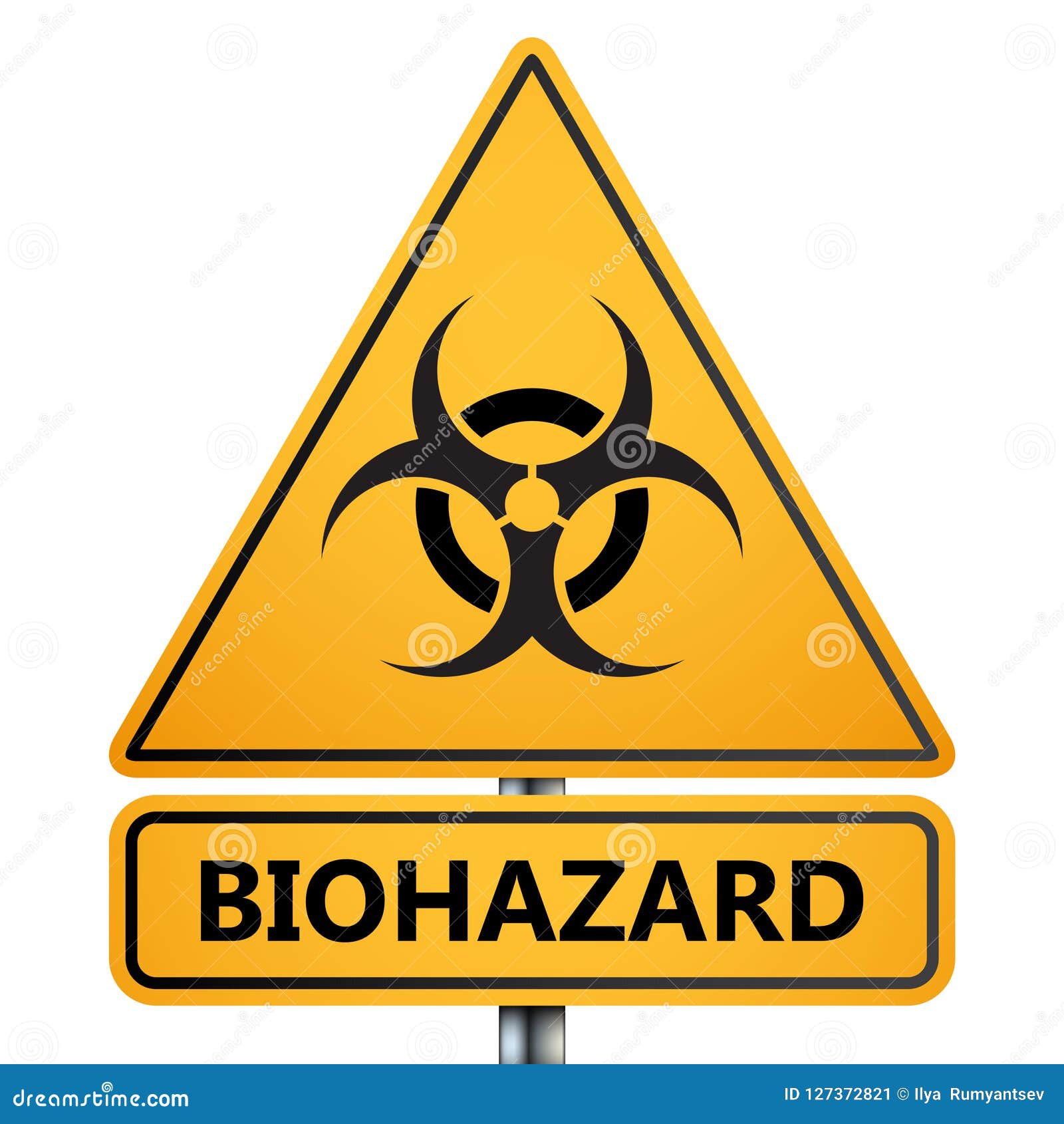 Biohazard Sign Isolated on White Stock Vector - Illustration of alert ...