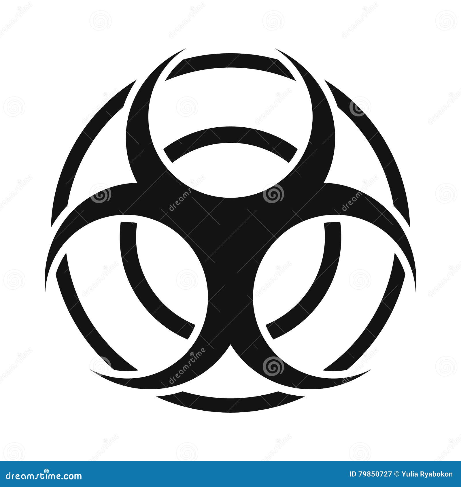Biohazard Sign Round Simple Icon Stock Vector - Illustration of caution ...