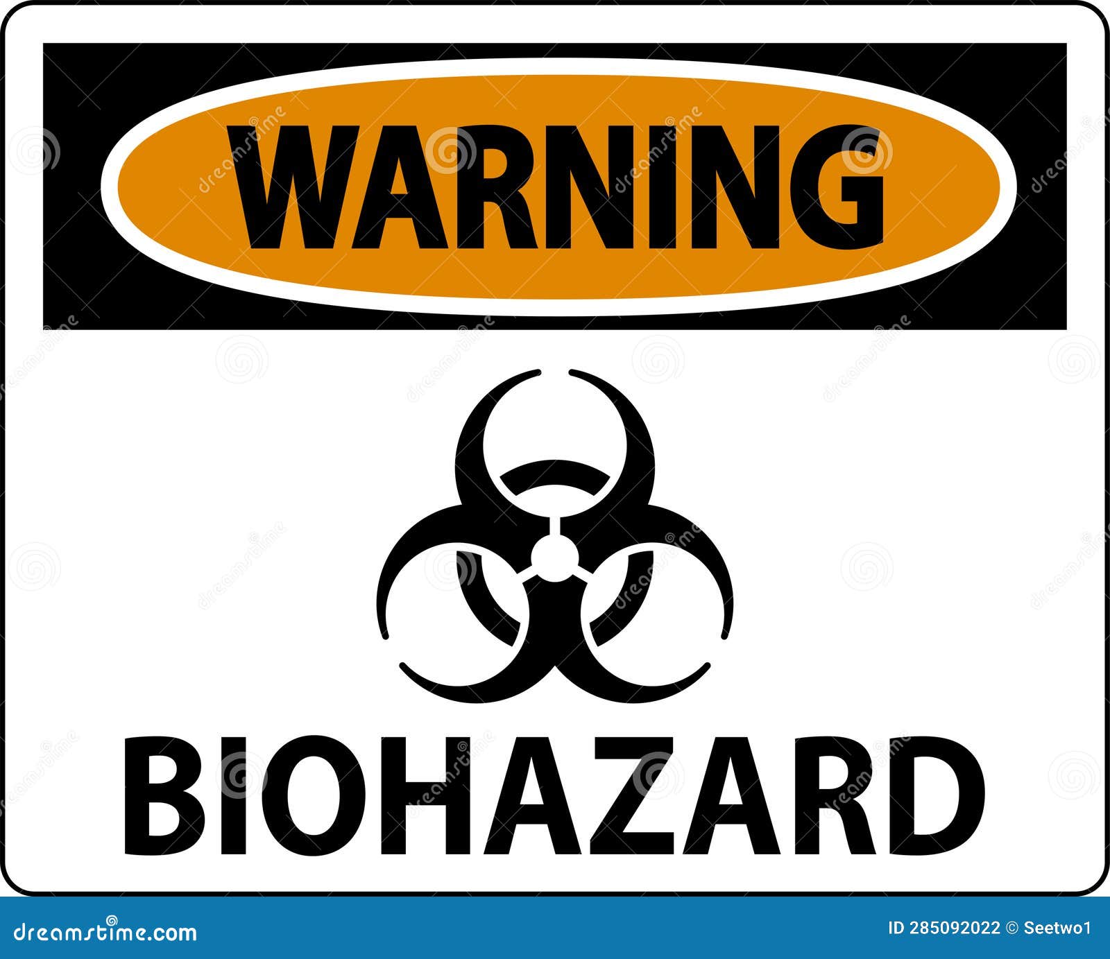 Biohazard Sign, Warning Biohazard Sign Stock Vector - Illustration of ...