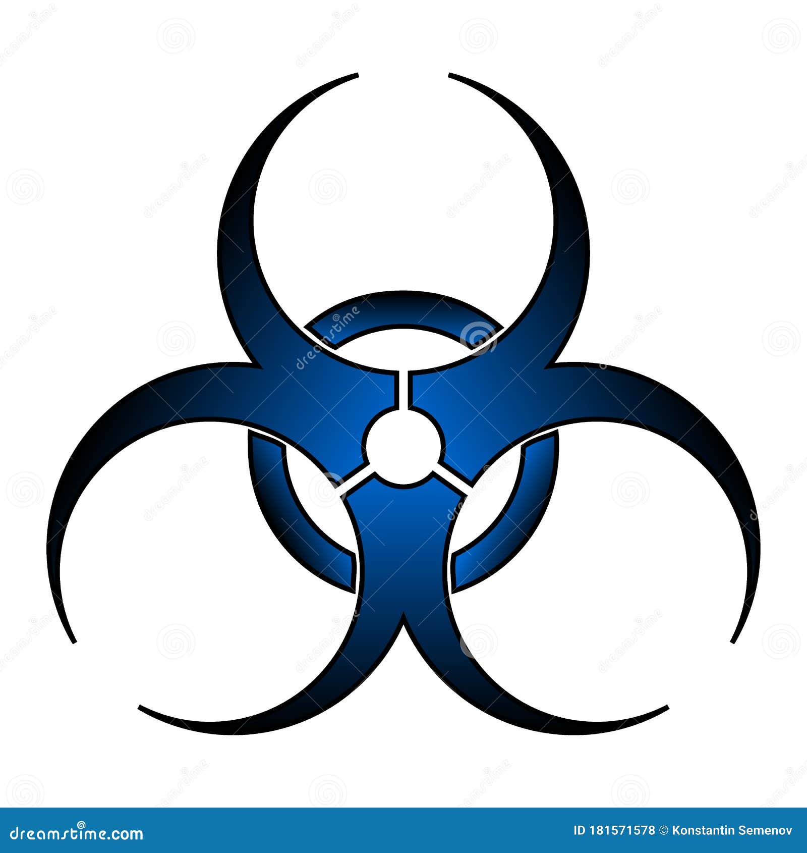 Biohazard sign on white stock illustration. Illustration of dangerous ...