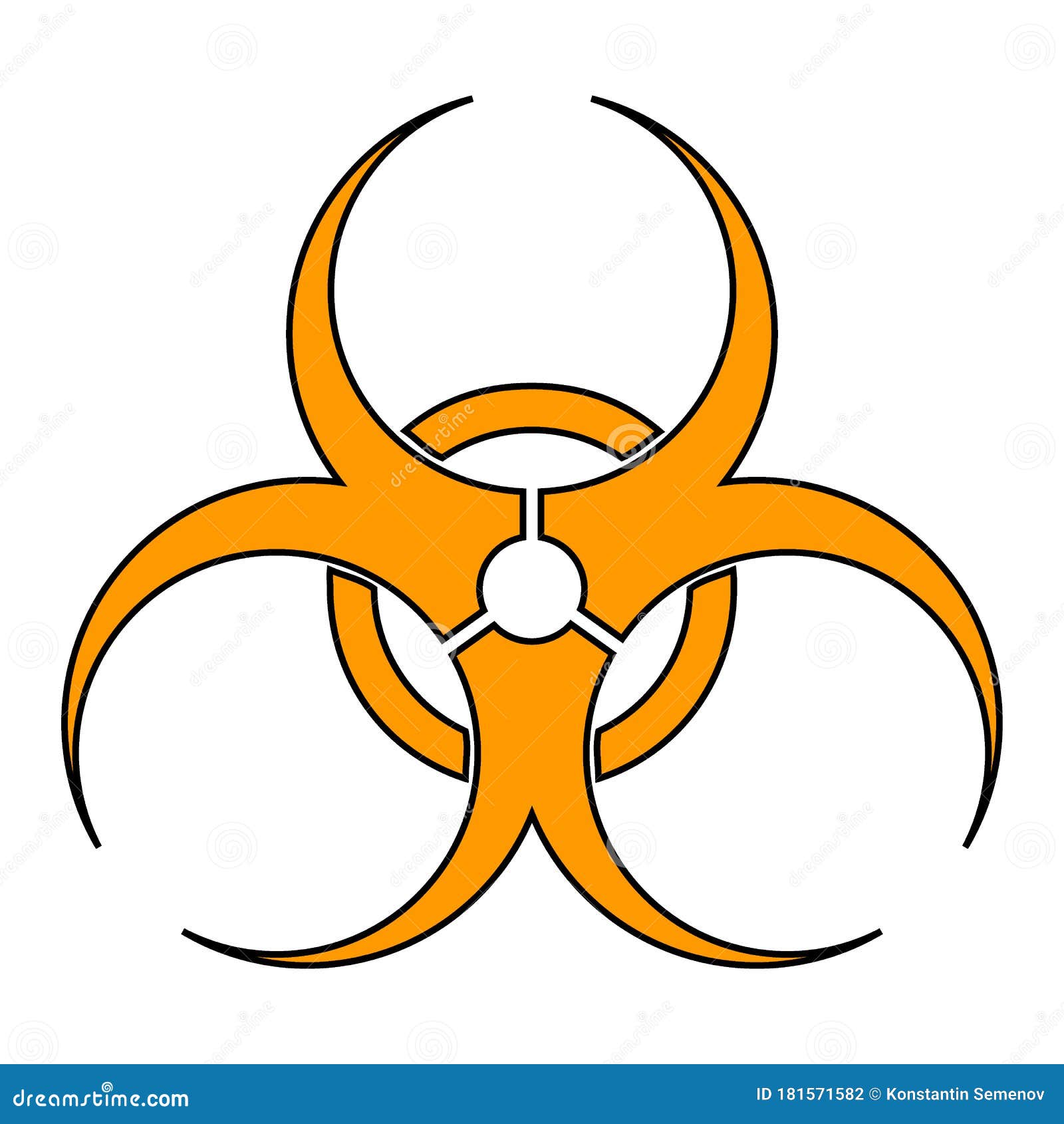 Biohazard sign on white stock illustration. Illustration of epidemic ...