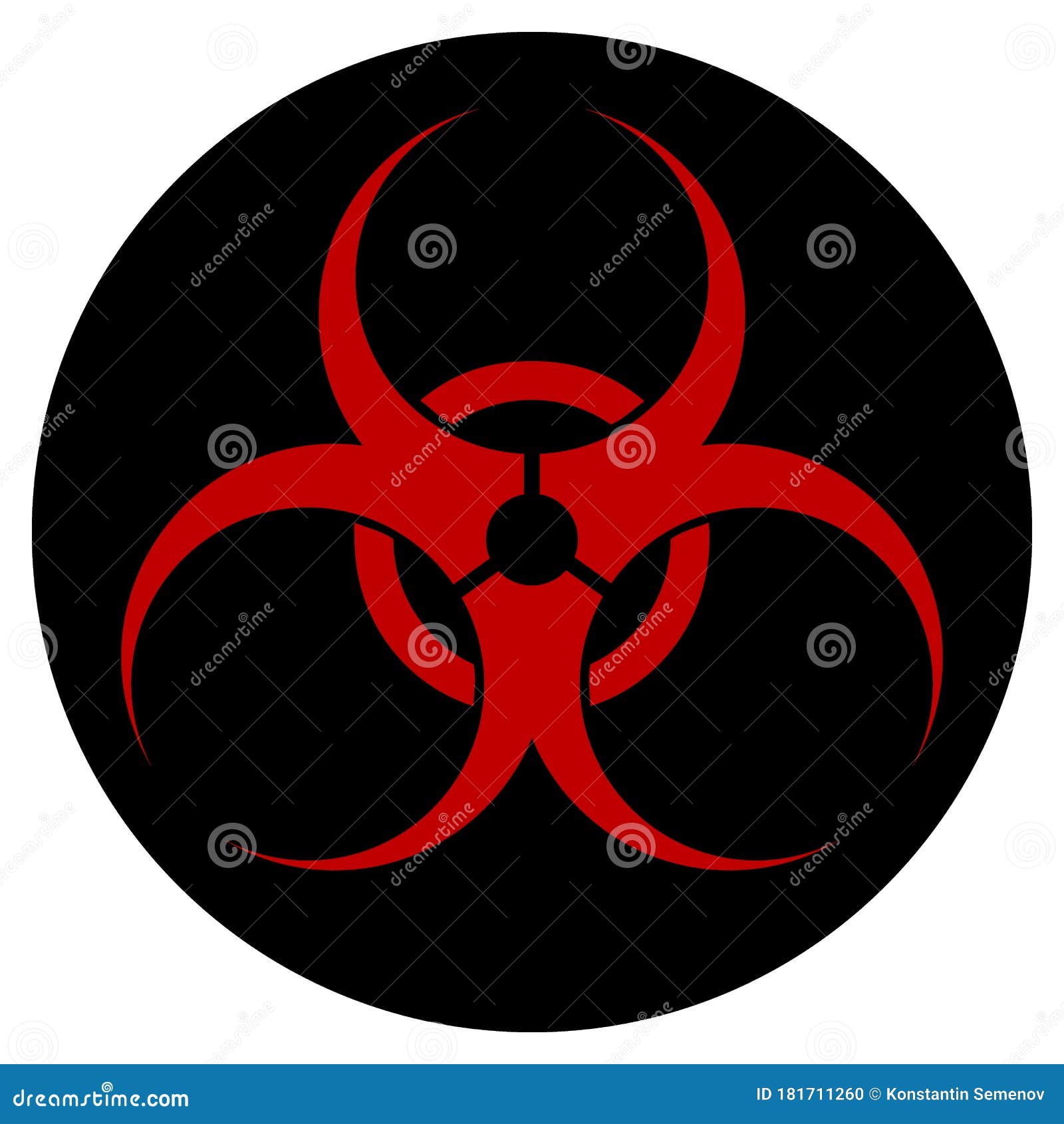Biohazard sign on white stock illustration. Illustration of scientific ...