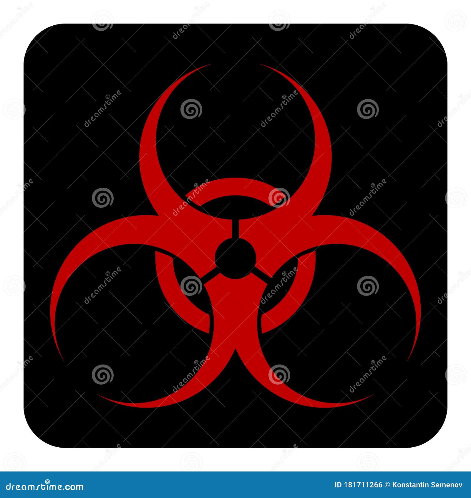 Biohazard sign on white stock illustration. Illustration of biohazard ...