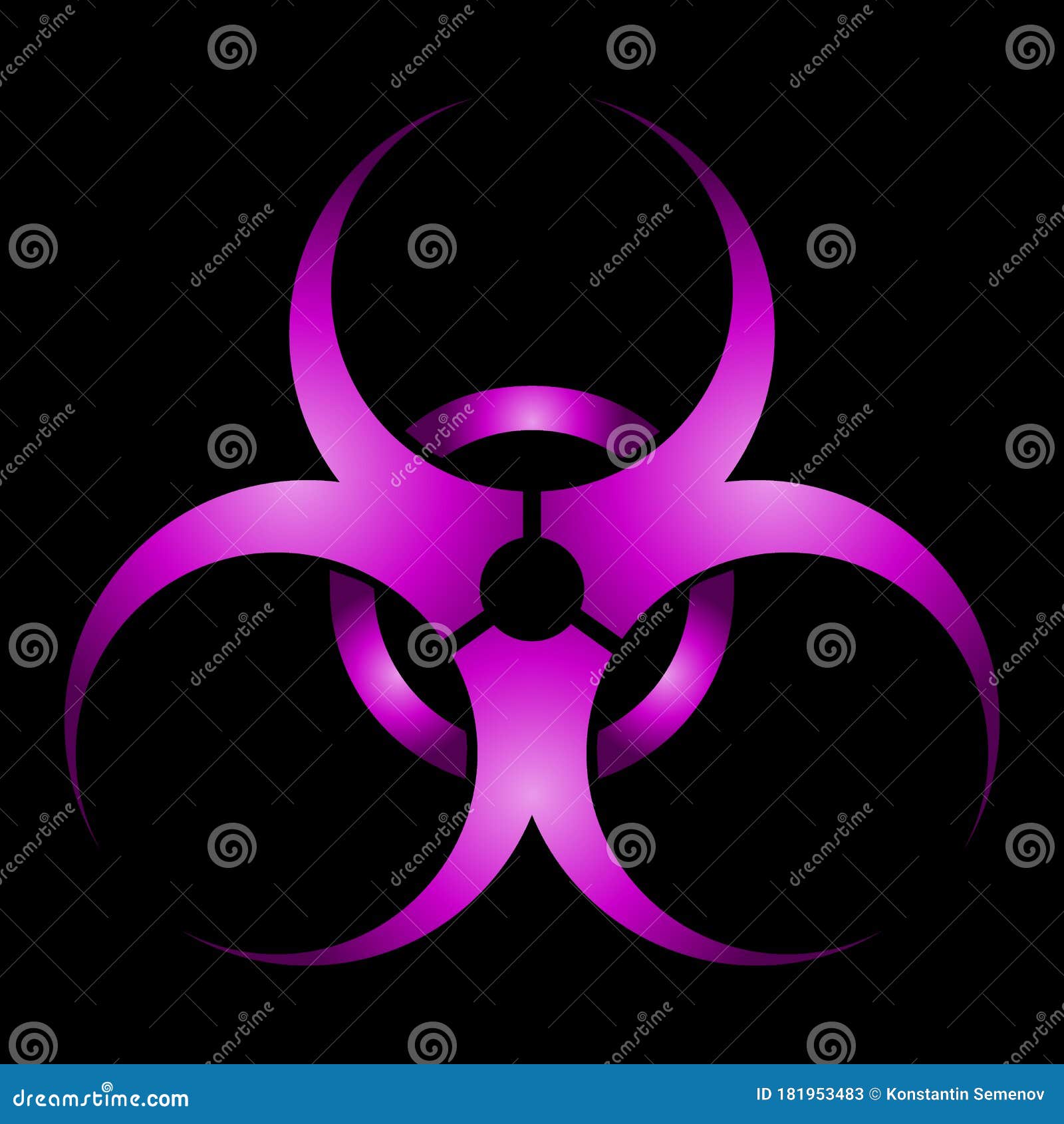 Biohazard sign on white stock illustration. Illustration of alert ...