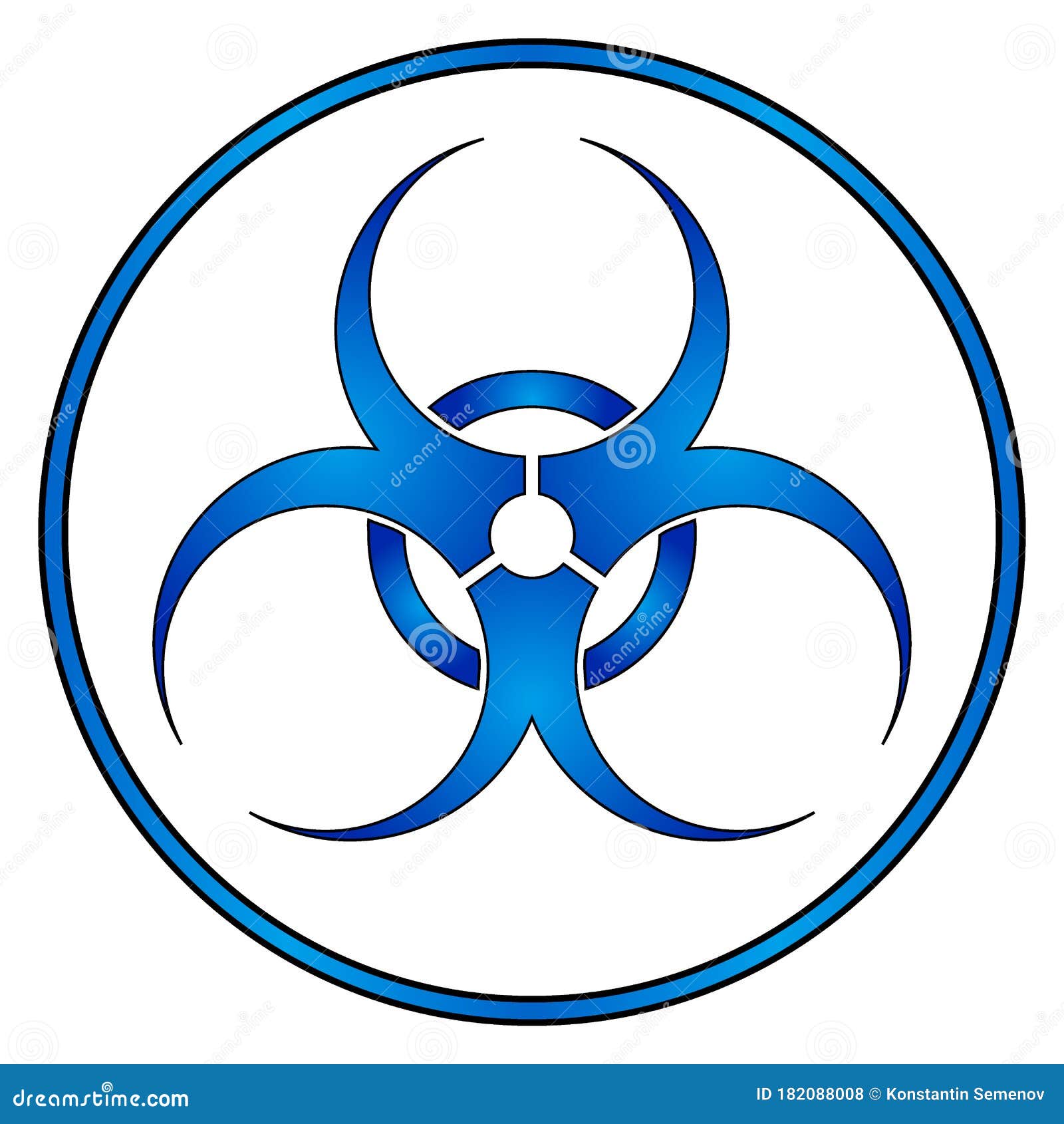 Biohazard sign on white stock illustration. Illustration of attention ...