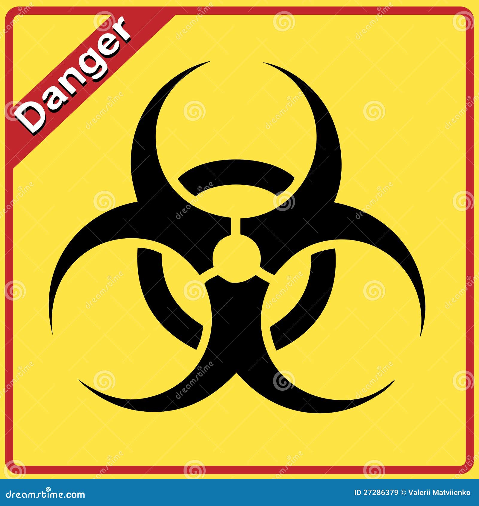 Biohazard Sign. Yellow and Black Bio Hazard Stock Vector - Illustration ...