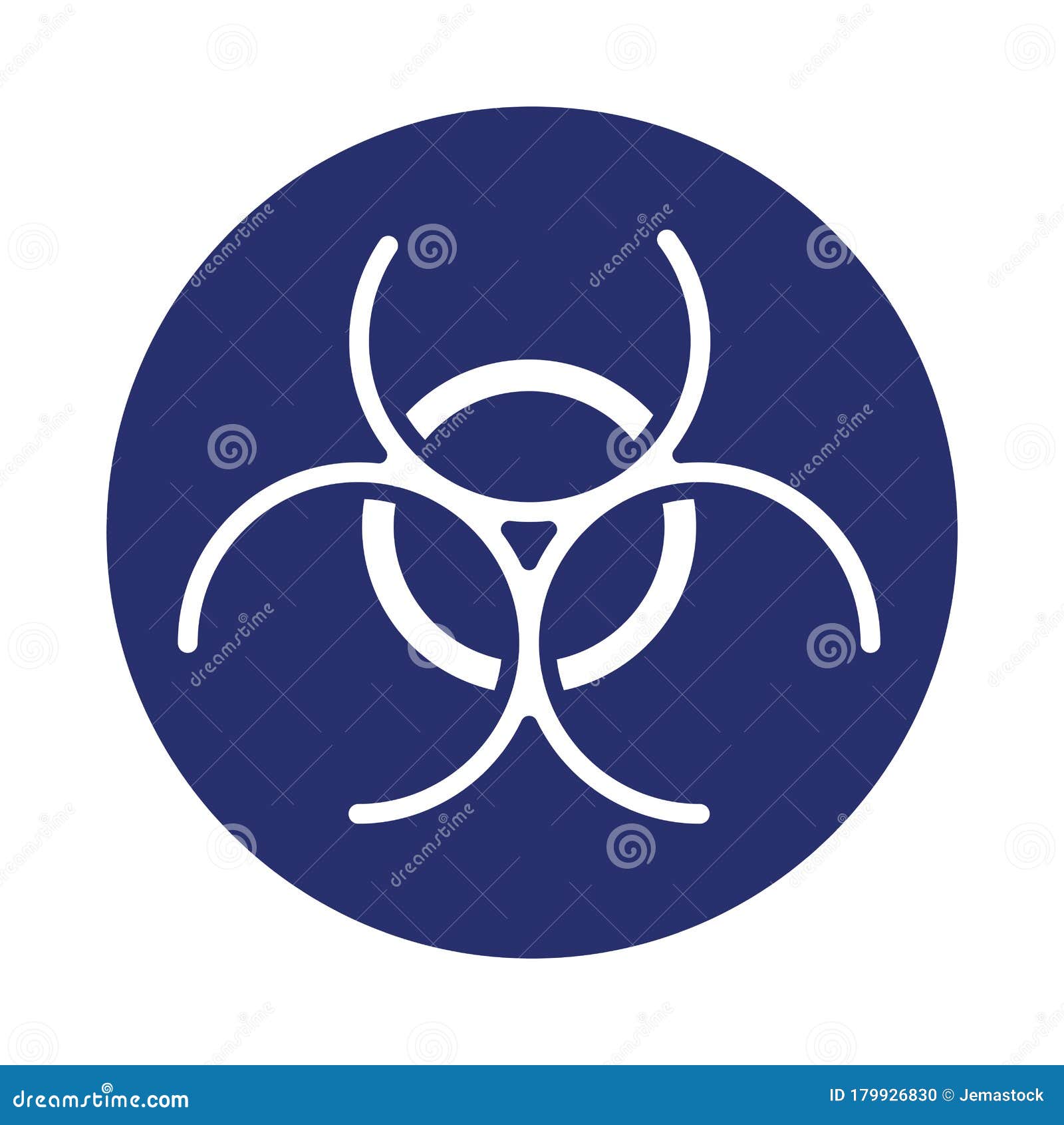 Biohazard Signal Caution Fill Style Icon Stock Vector - Illustration of ...
