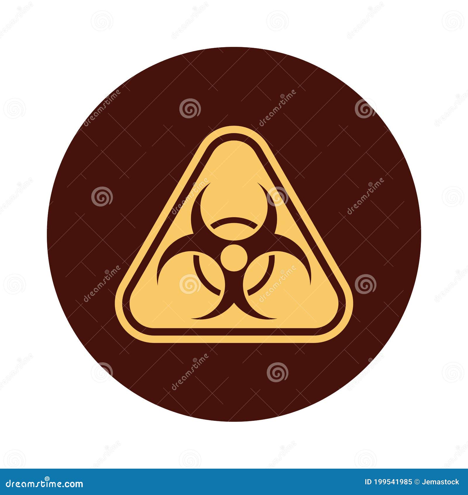 Biohazard Signal Caution Isolated Icon Stock Vector - Illustration of ...
