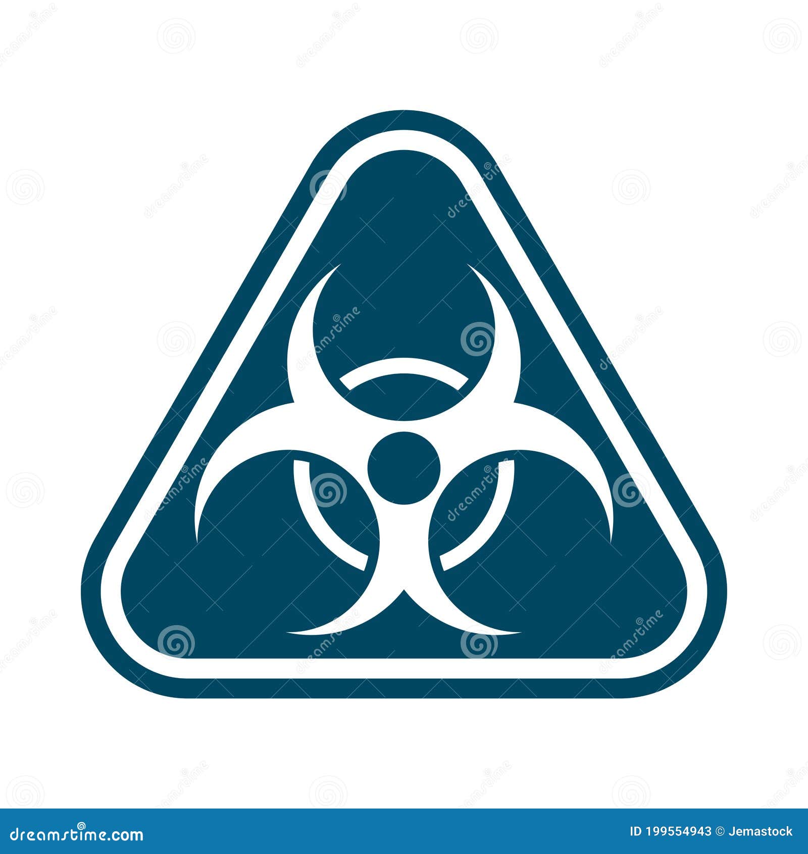 Biohazard Signal Caution Isolated Icon Stock Vector - Illustration of ...