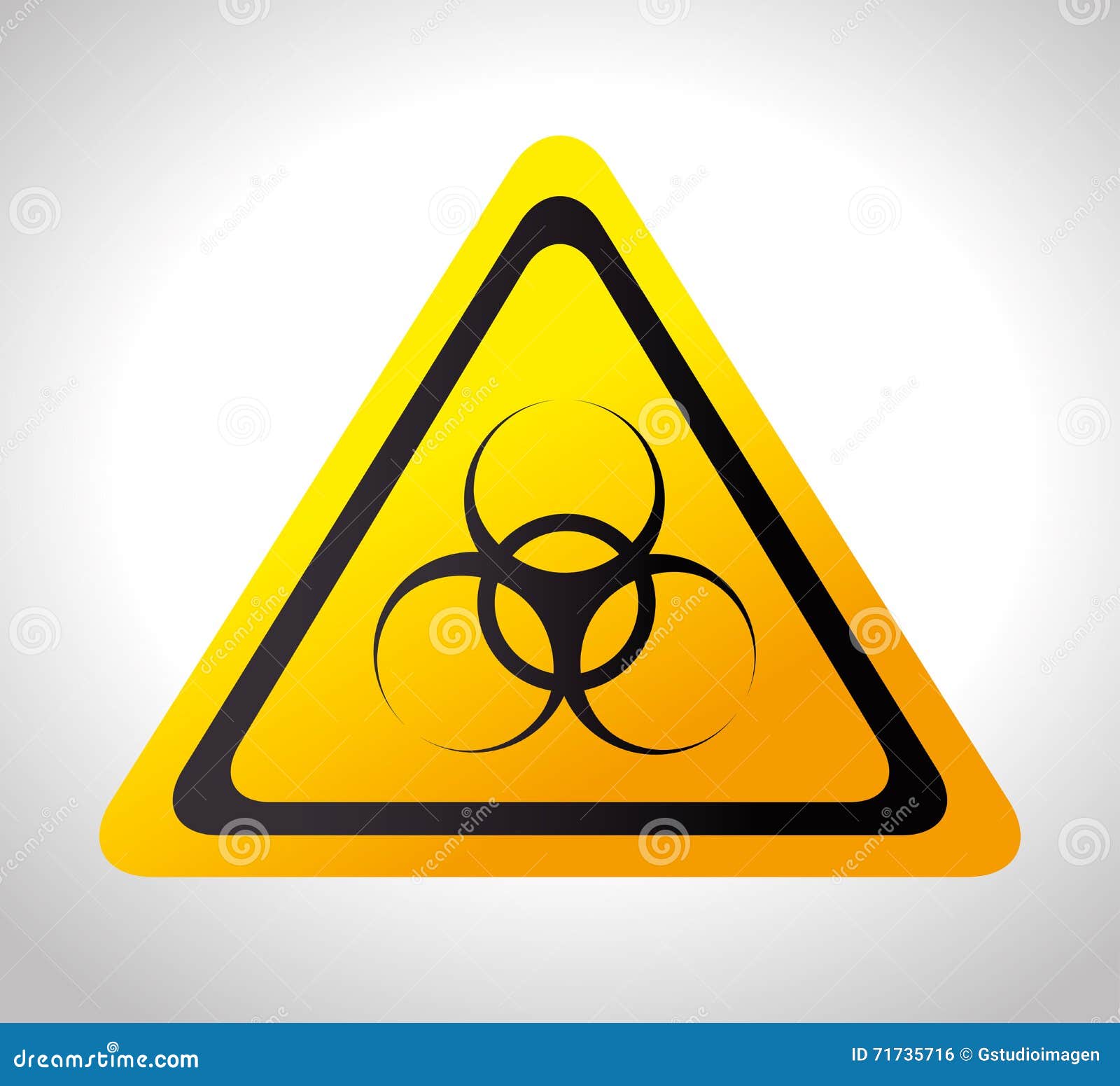 Biohazard signal design stock illustration. Illustration of area - 71735716