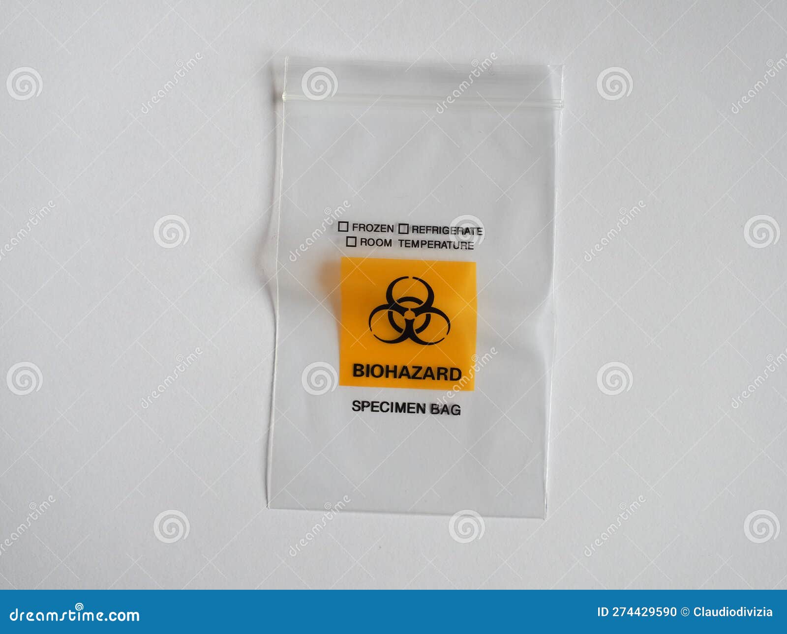 Biohazard specimen bag stock photo. Image of nylon, medicine - 274429590