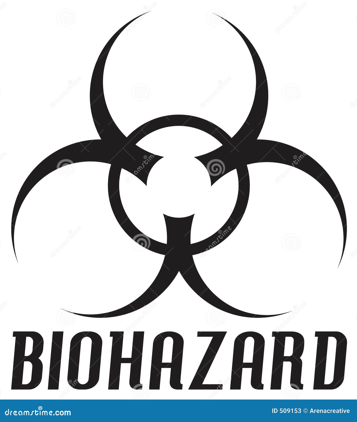 Biohazard Symbol stock illustration. Illustration of logo - 509153