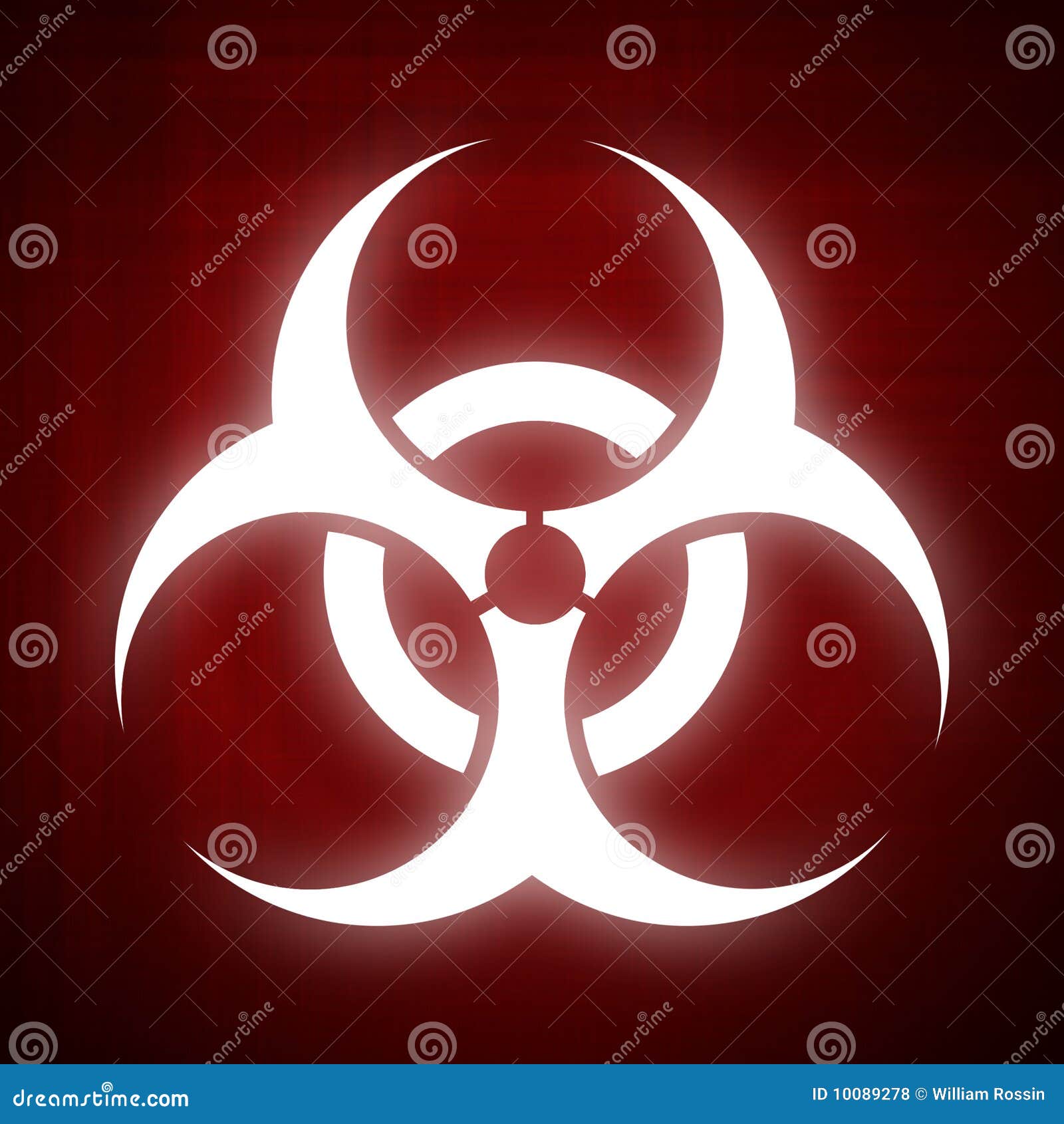 Biohazard Symbol Auf Rotem Hintergrund Stock Abbildung - Illustration ...